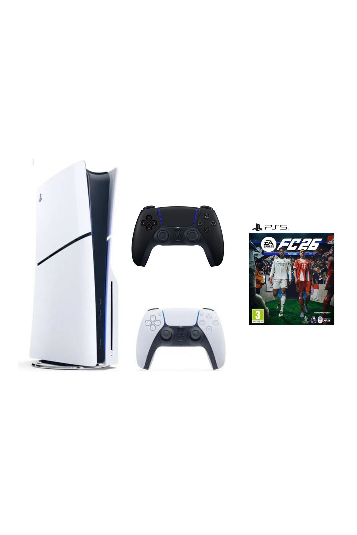 Playstation Disc Slim Console With Extra Midnight Black Controller And ...