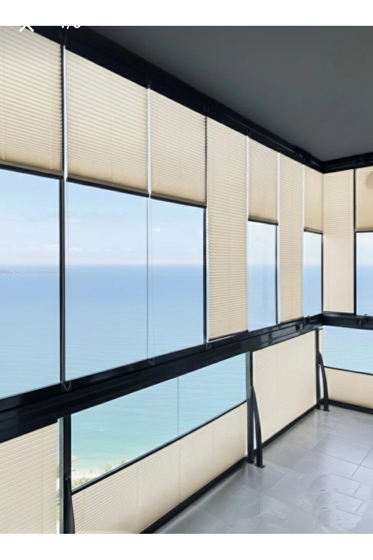 ARBEN Plise Katlanır Cam Balkon Perdesi - Ofis Perdesi - Mutfak Perdesi ...