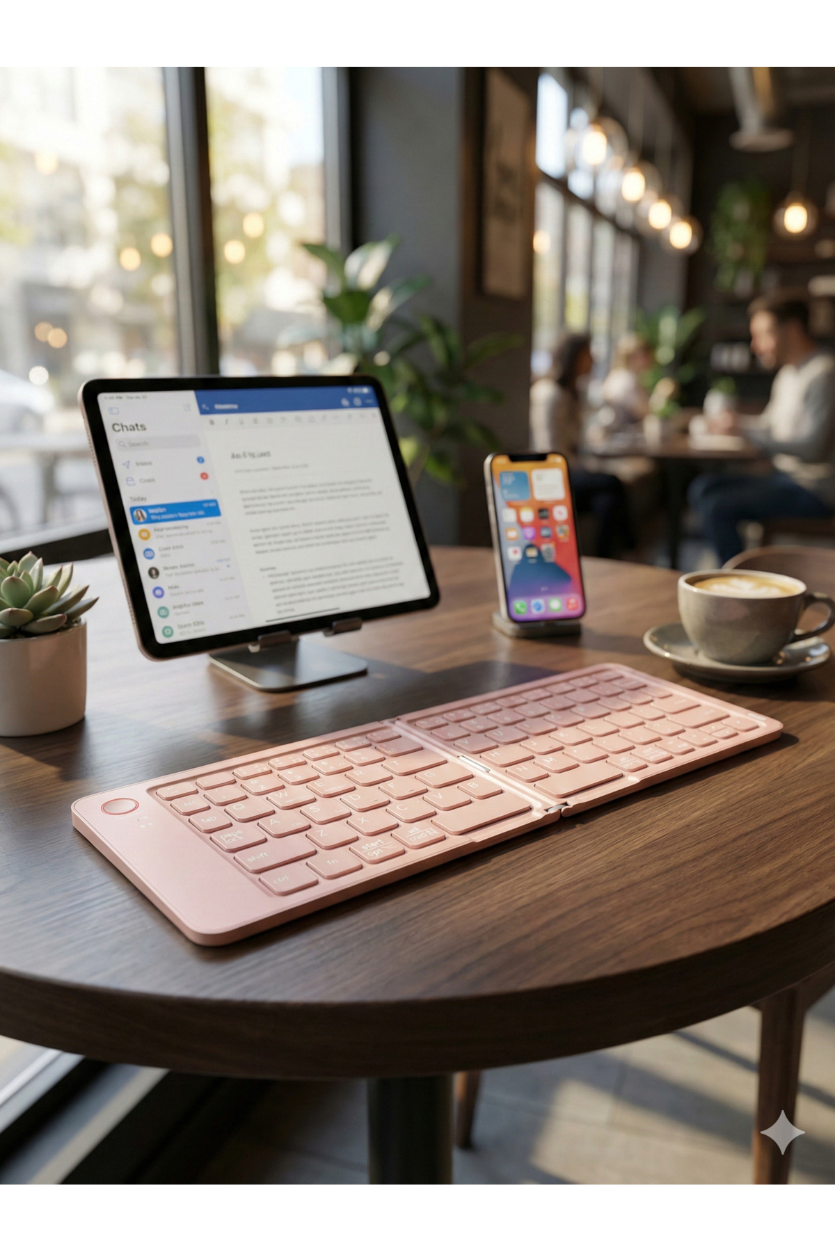 Zilvana Katlanabilir Mini Bluetooth Klavye - Taşınabilir Pembe Kablosuz ...