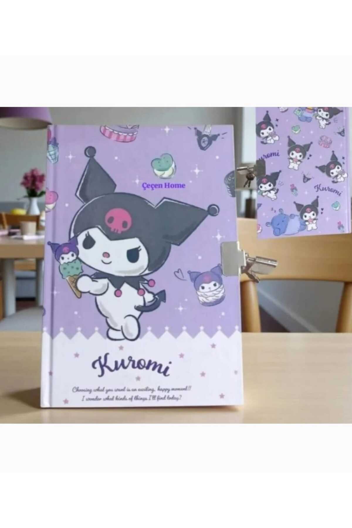 ÇEÇEN HOME Kuromili Günlük Hatıra Defteri Anı Defteri Kuromi Kilitli ...