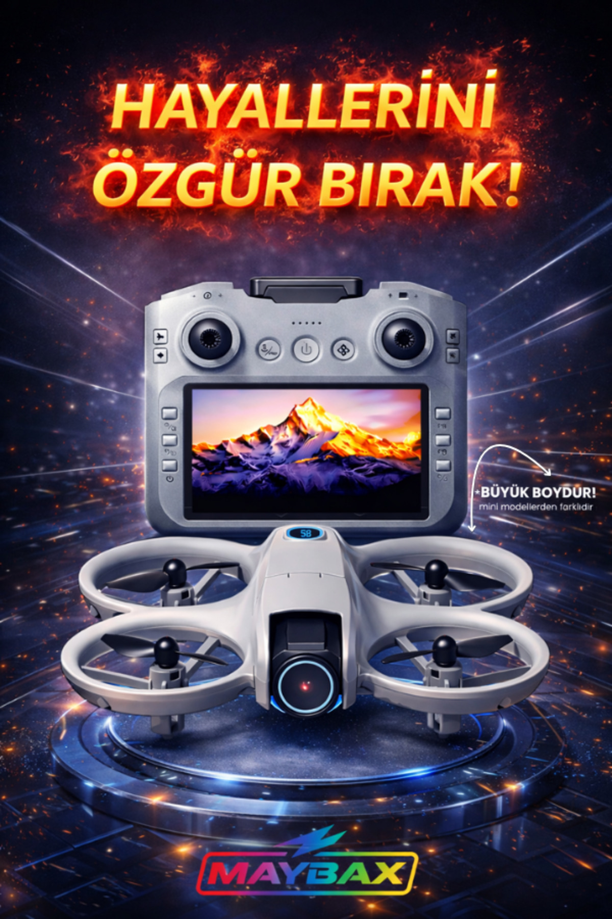 Maybax FULL HD Görüntü Akıllı Geri Dönüş 1000 Metre Menzil 3000mAh ...