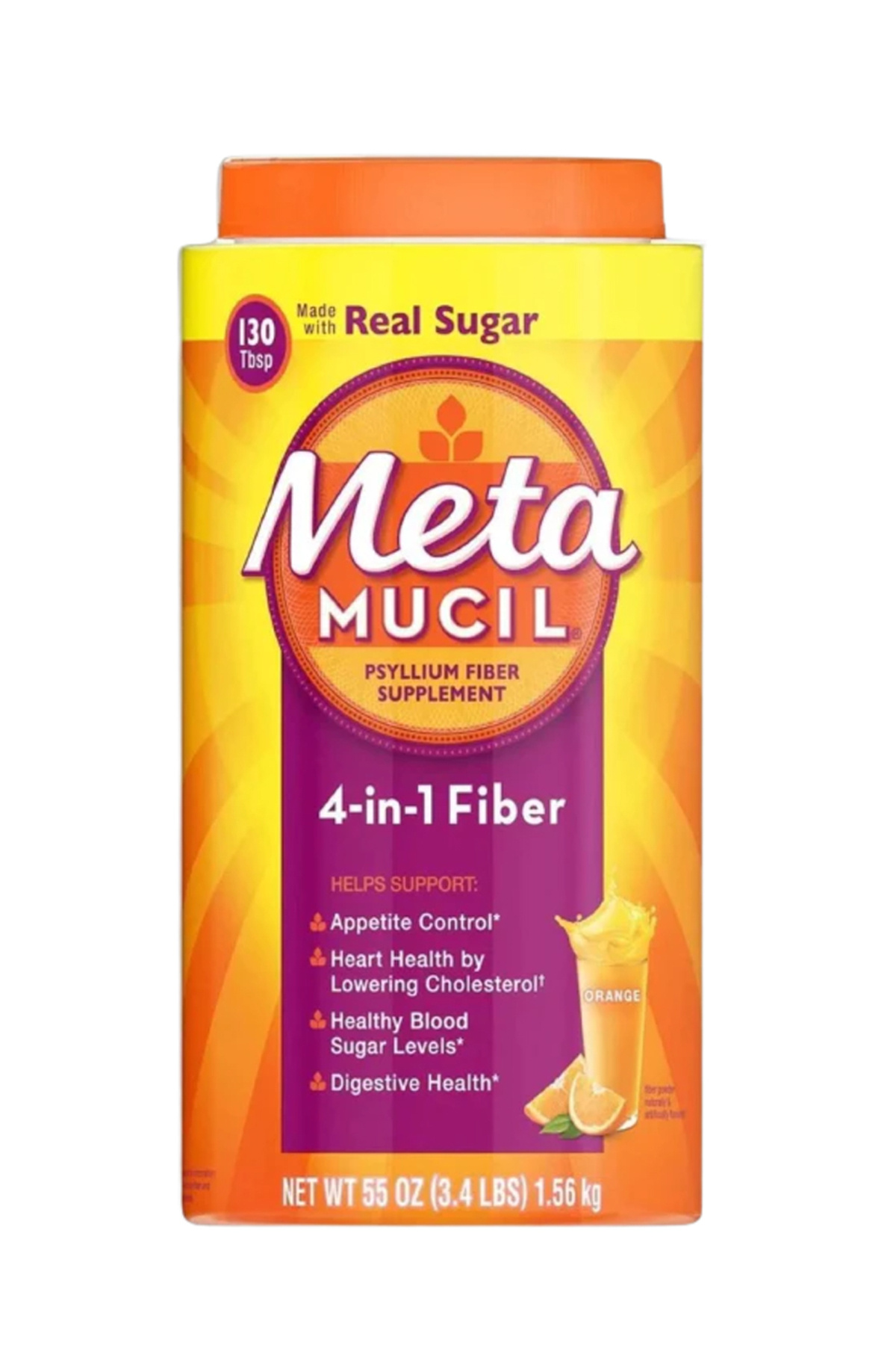 META Mucil 4 In 1 FIBER Orange Smooth 1.5 kg (Real Sugar) - Fiyatı ...