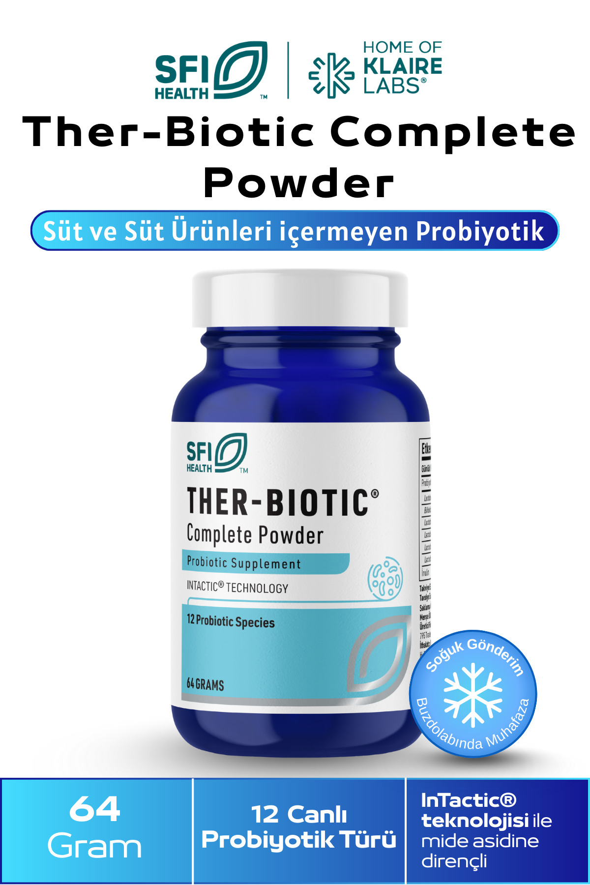SFI HEALTH Ther-Biotic ® Complete Powder 64 g – Probiotic Food ...
