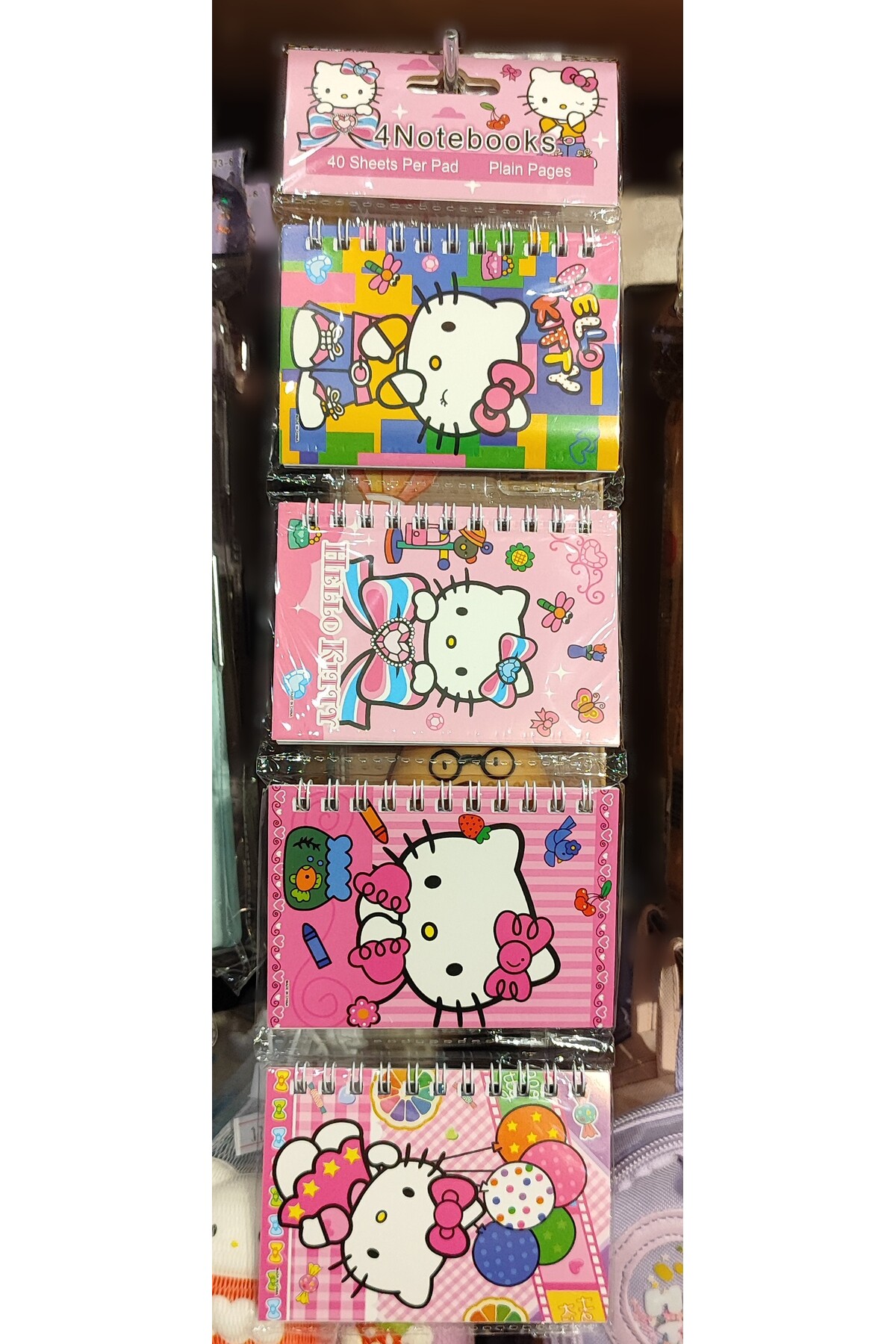 ada çanta kırtasiye Hello kitty figürlü küçük boy 4'lü not defteri ...