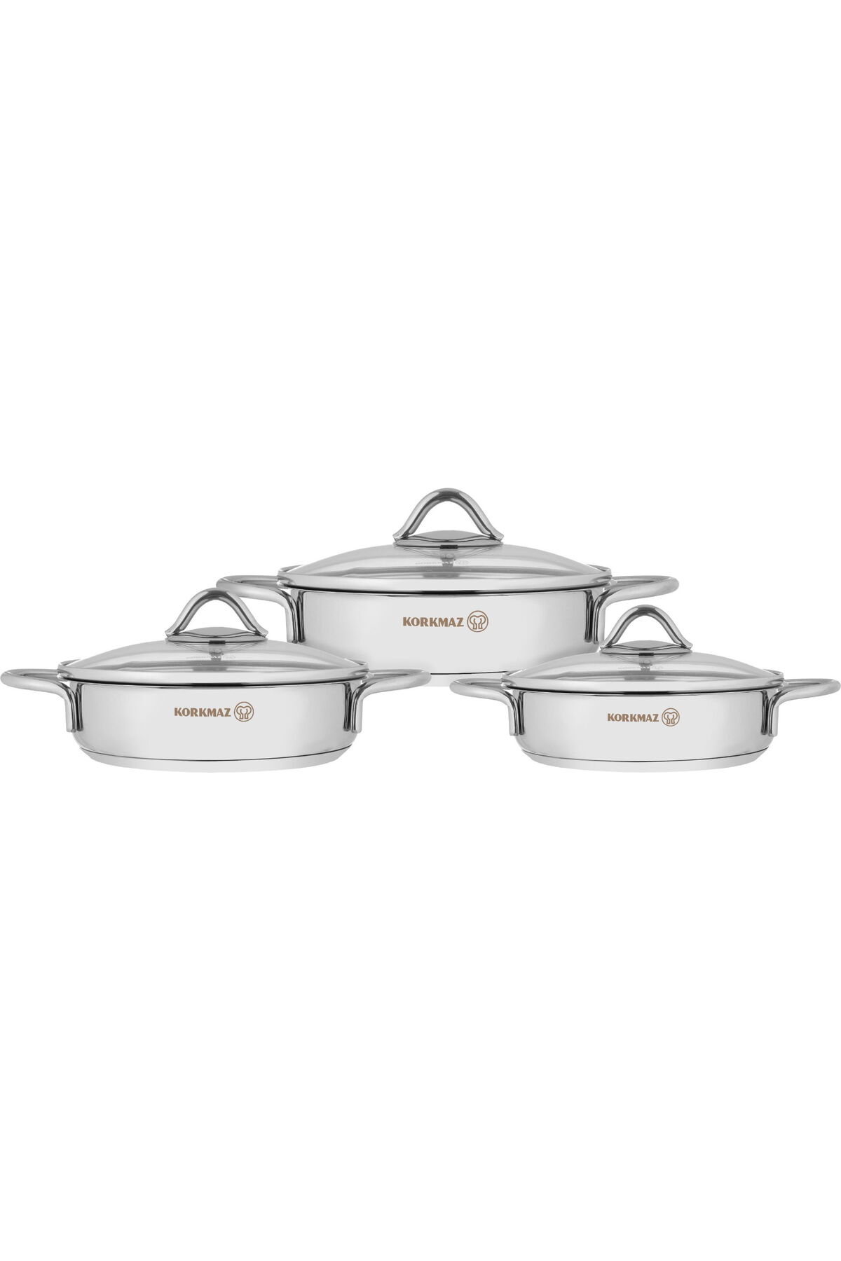 Generic Korkmaz Tombek Piccata Stainless Steel Cookware Set, 6 Pieces ...