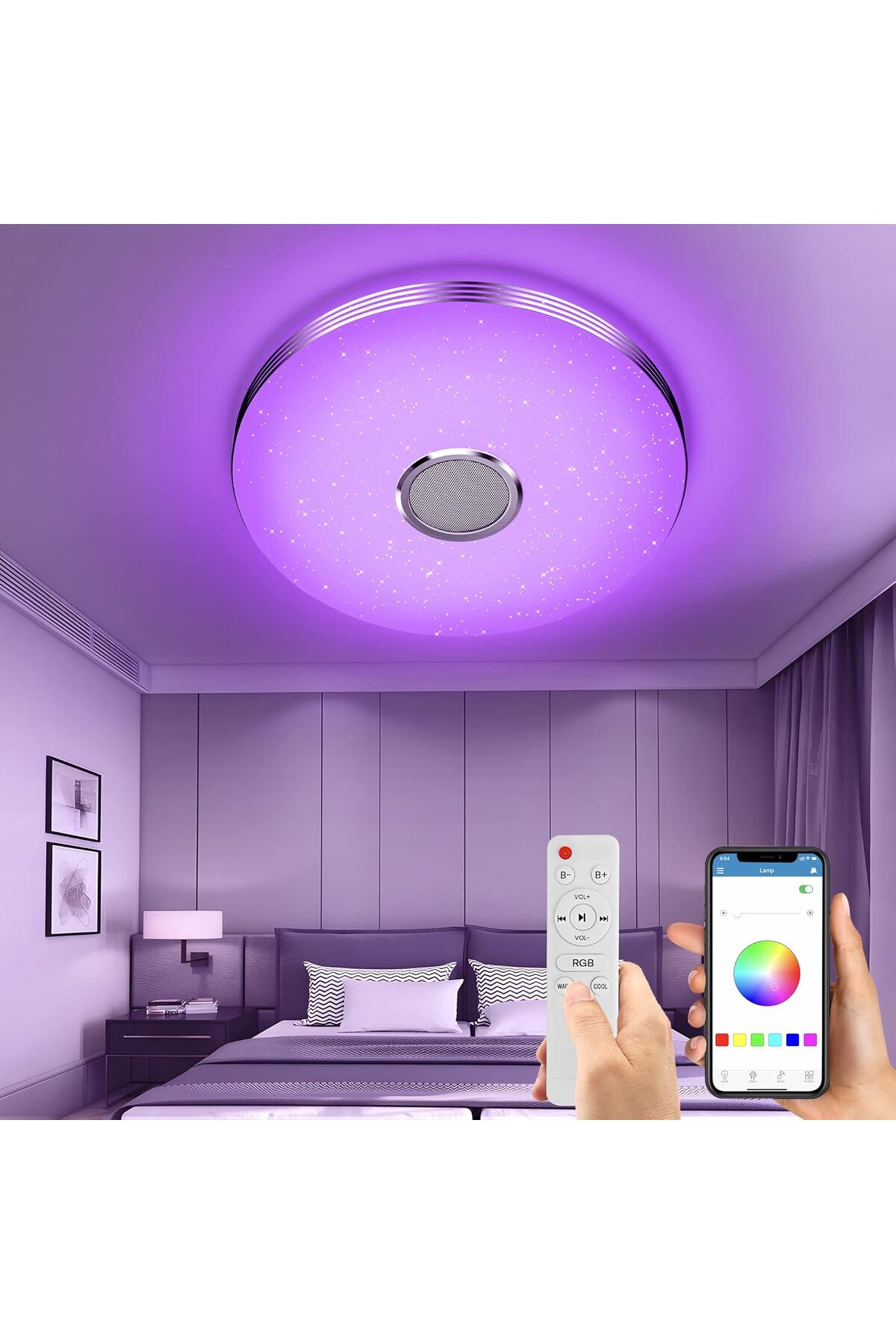HPYTECH 🌈HpyTech Akıllı Tavan Aydınlatma Smart Life RGB LED Lamba🎶 ...