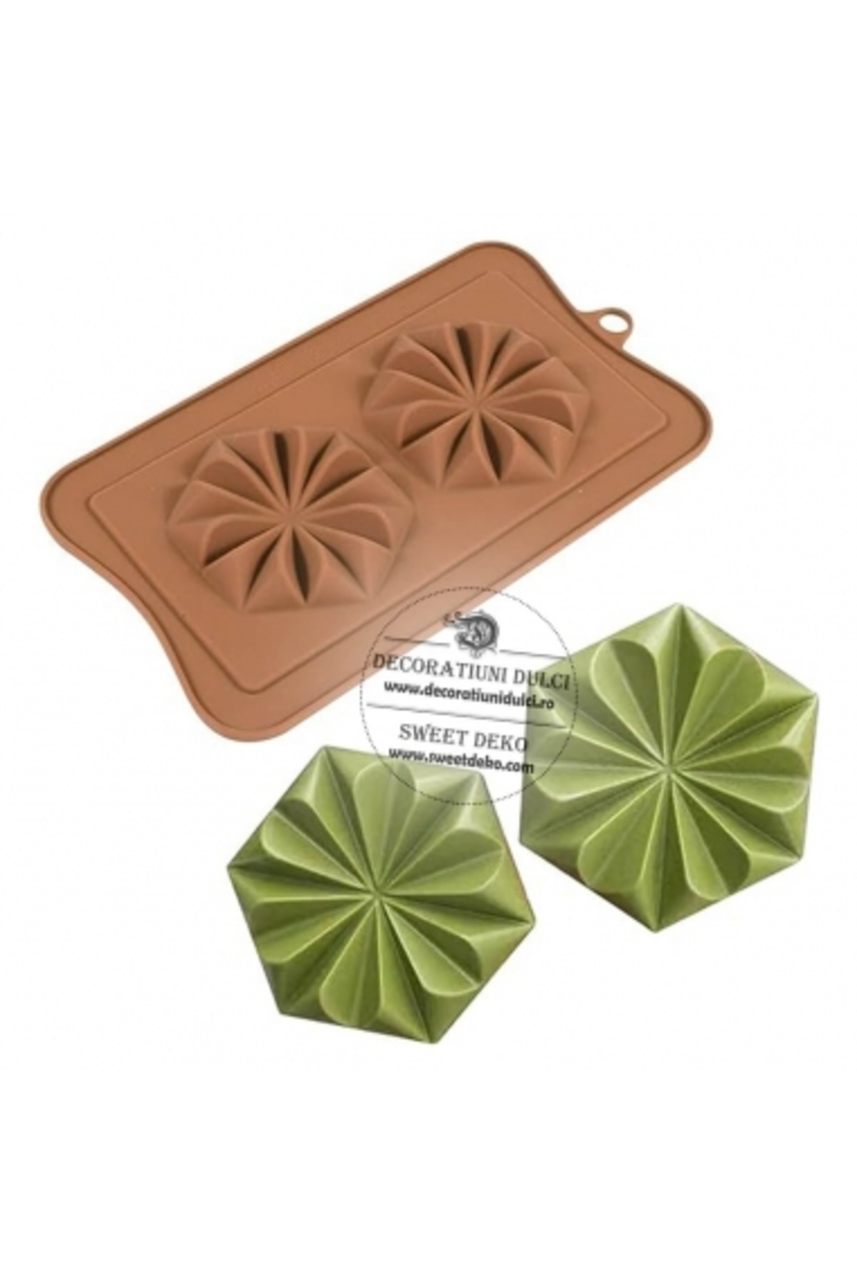 Decoratiuni Dulci Mulaj forma ciocolata doua cavitati spiralate- Trendyol