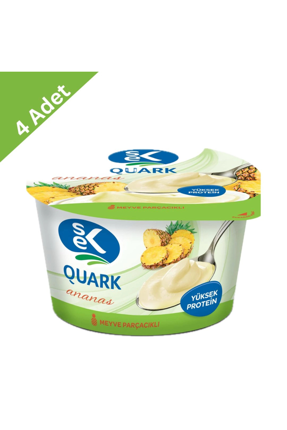 Sek Quark Ananaslı Yoğurt (140 g) x4 Adet - Fiyatı, Yorumları