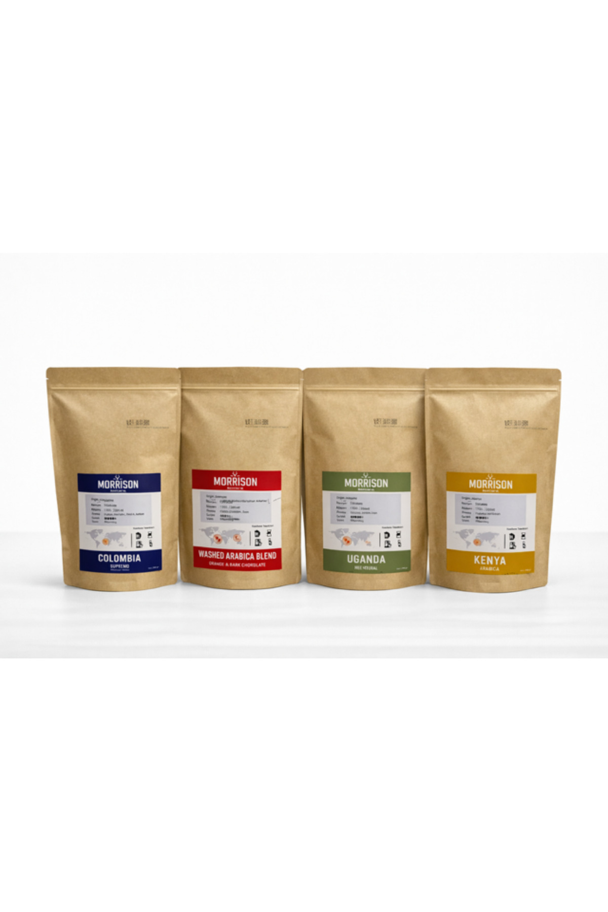Morrison Coffee Roasters 4 Adet 250 gr Öğütülmüş Filtre Kahve Seti ...