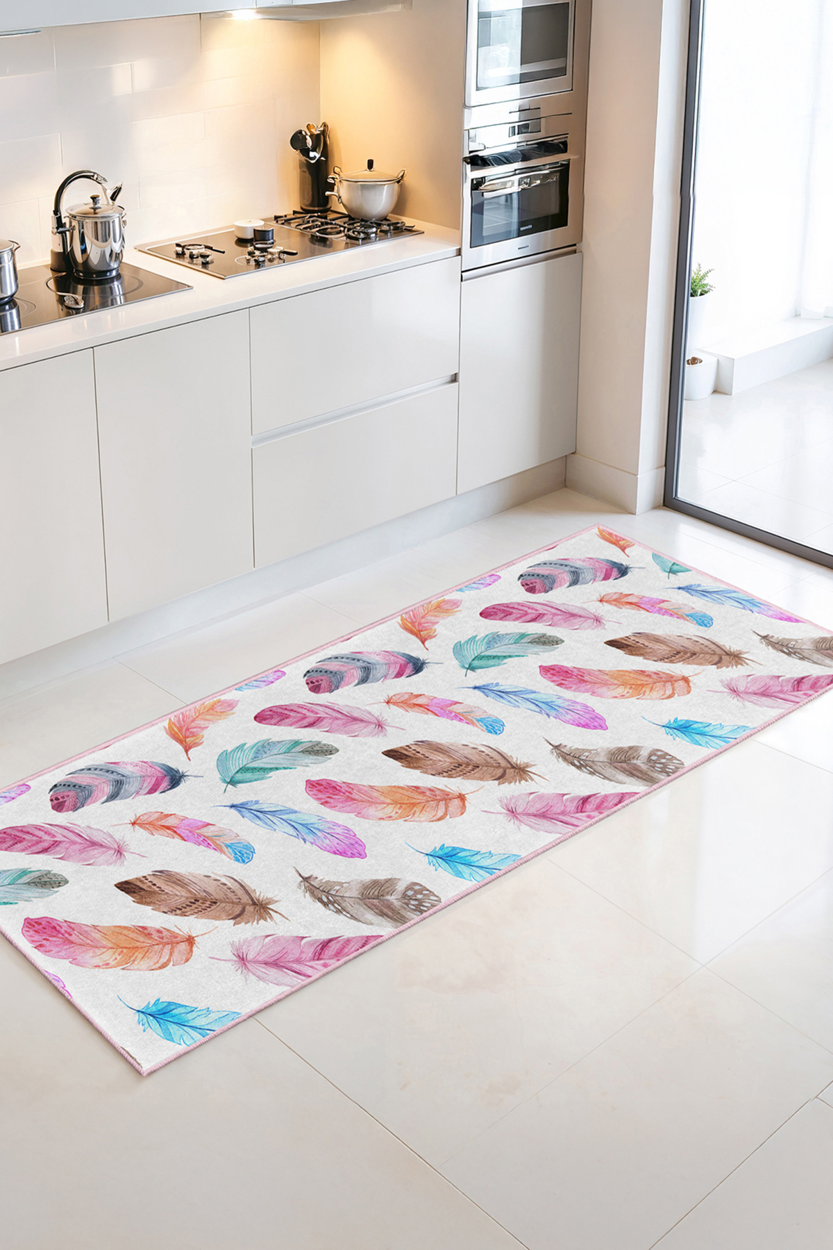 Home Renkli Tüy Desenli Şık ve Modern Dekoratif Mutfak Halısı - Fiyatı ...