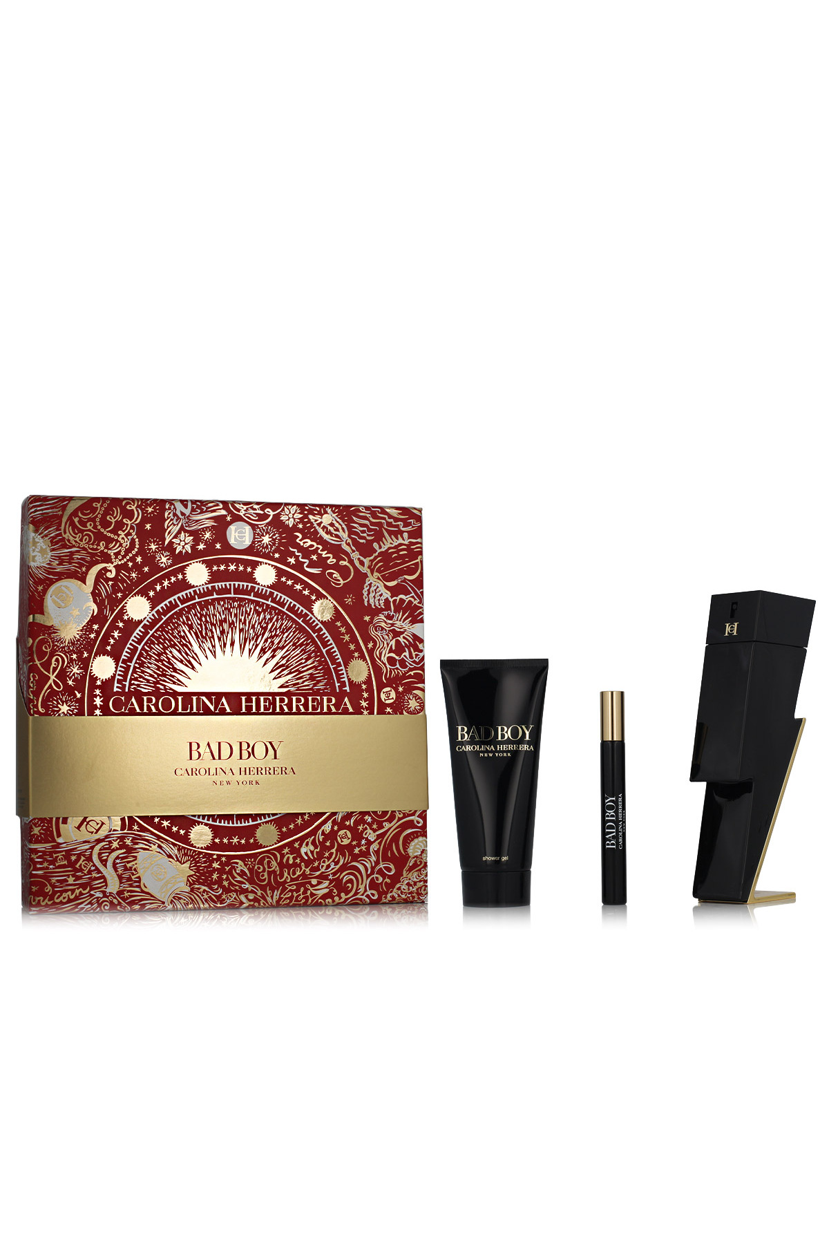 Carolina Herrera Bad Boy EDT 100 ml + EDT MINI 10 ml + SG 100 ml ...