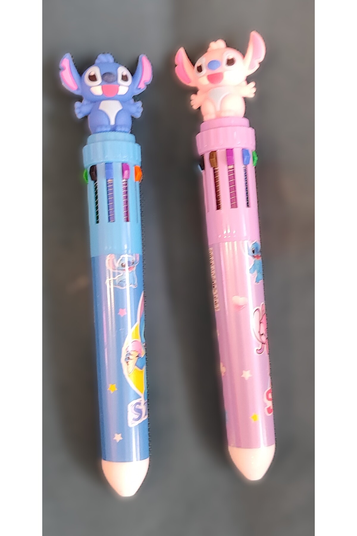 ada çanta kırtasiye Stitch figürlü 10 renk yazabilen tükenmez kalem ( 2 ...