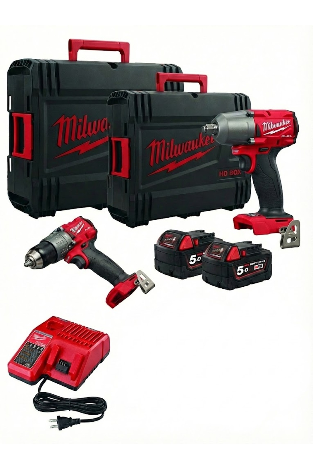 Milwaukee Electric Tool Milwaukee M18 FPP2F3-502X Kit dublu de găurit ...