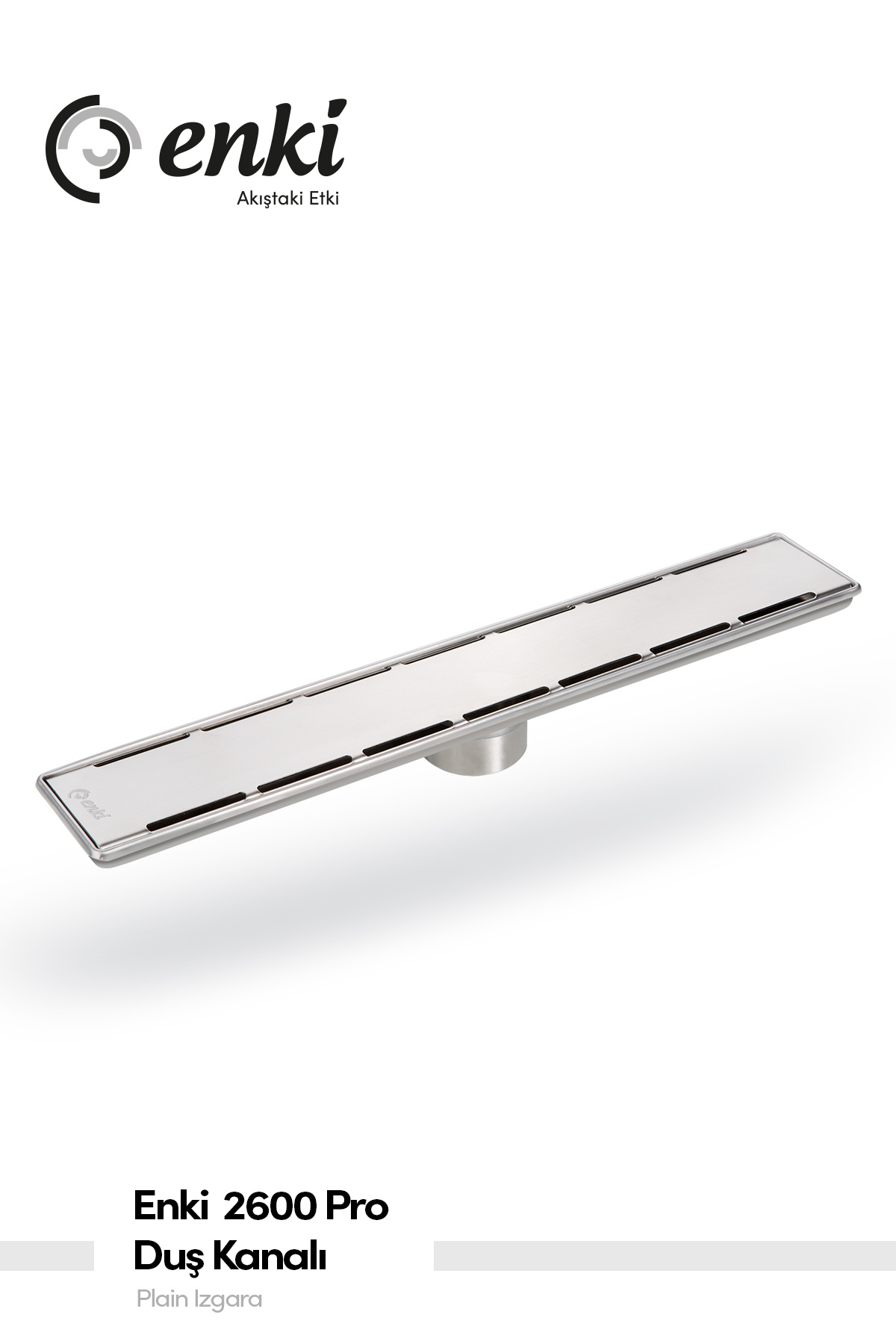 Enki 2600 Pro - 40 cm Plain Ø50 Alttan Çıkış Komple Paslanmaz Duş ...