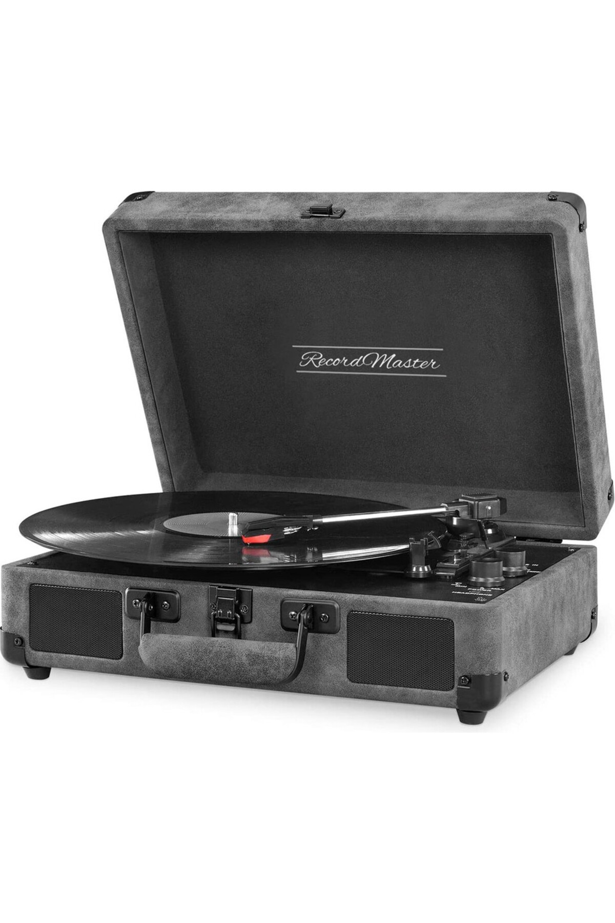 lucek cases Record Master Gri-Siyah Retro Pikap Bluetooth ve Şarj ...
