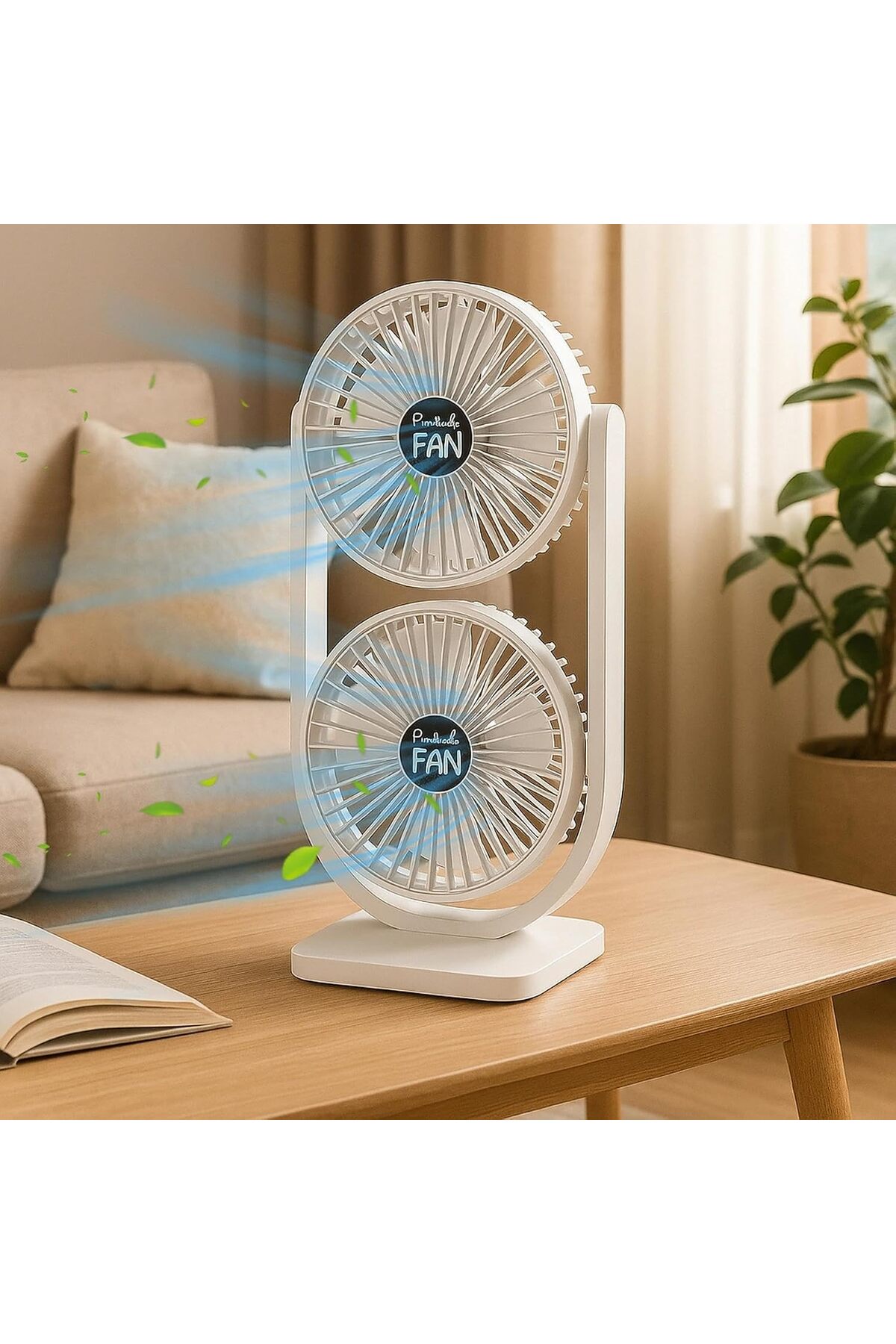 Generic Desk Fan, 6.3 Inch Tower Rotating Fan, 3-Speed with Strong ...