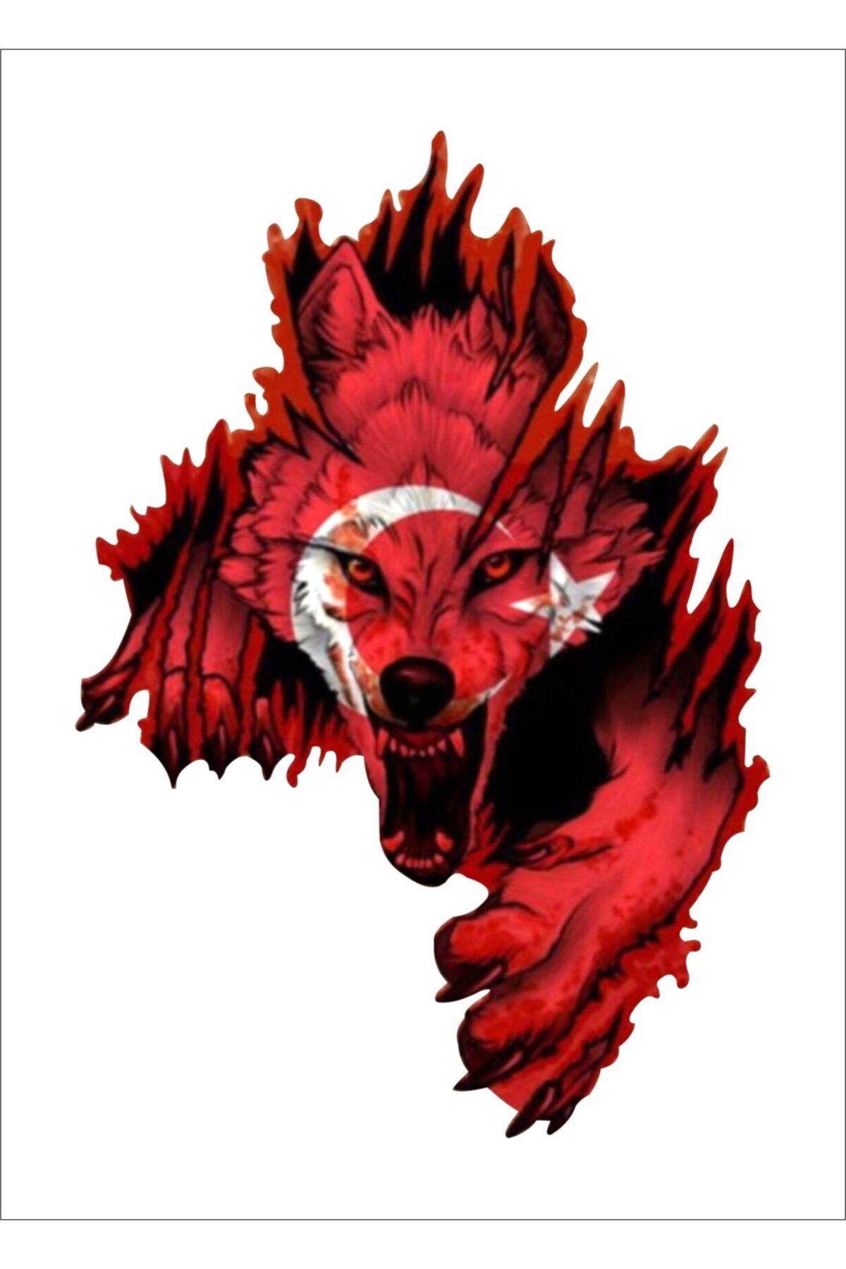 Hediyeni Al Turkish Flag White Wolf Vehicle, Car, Auto, Motorcycle ...