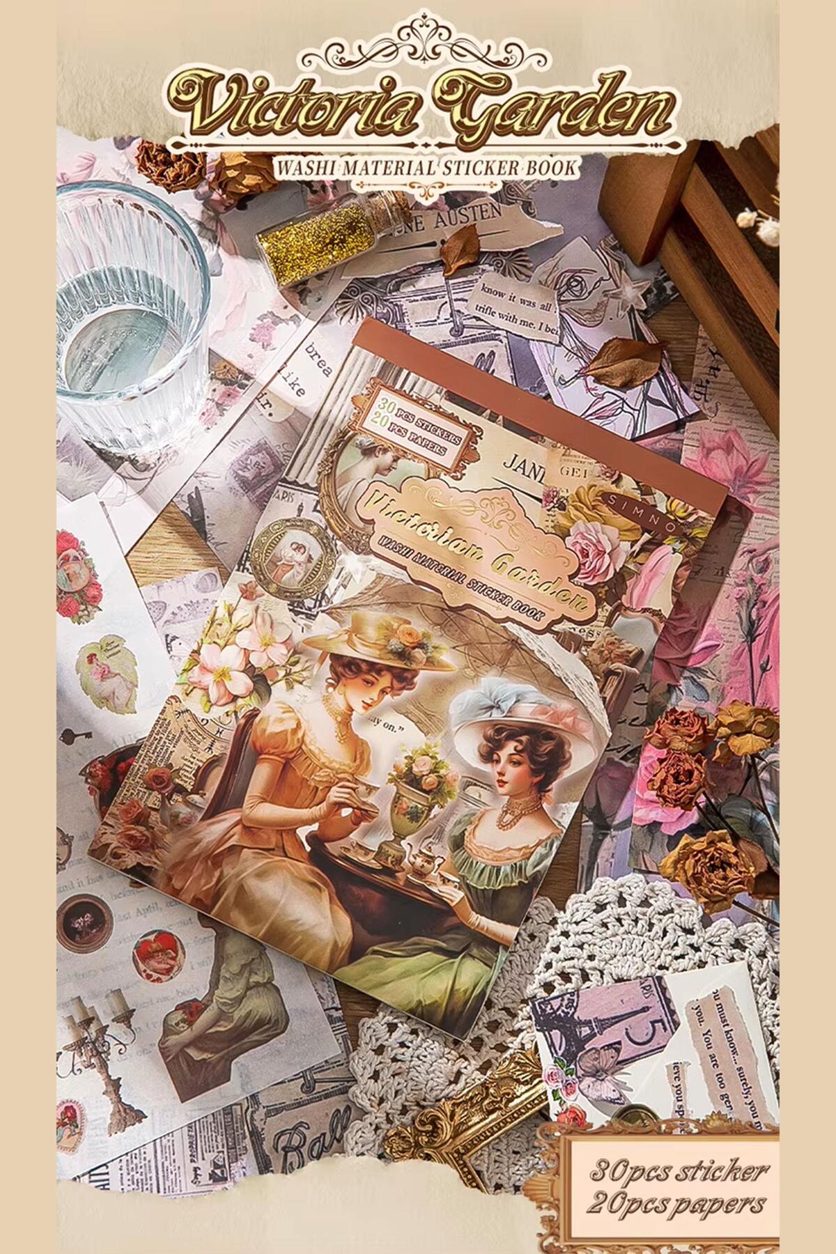 bukashops Bullet Journal ve Scrapbook Sticker Seti - 50 Sayfa Victoria ...