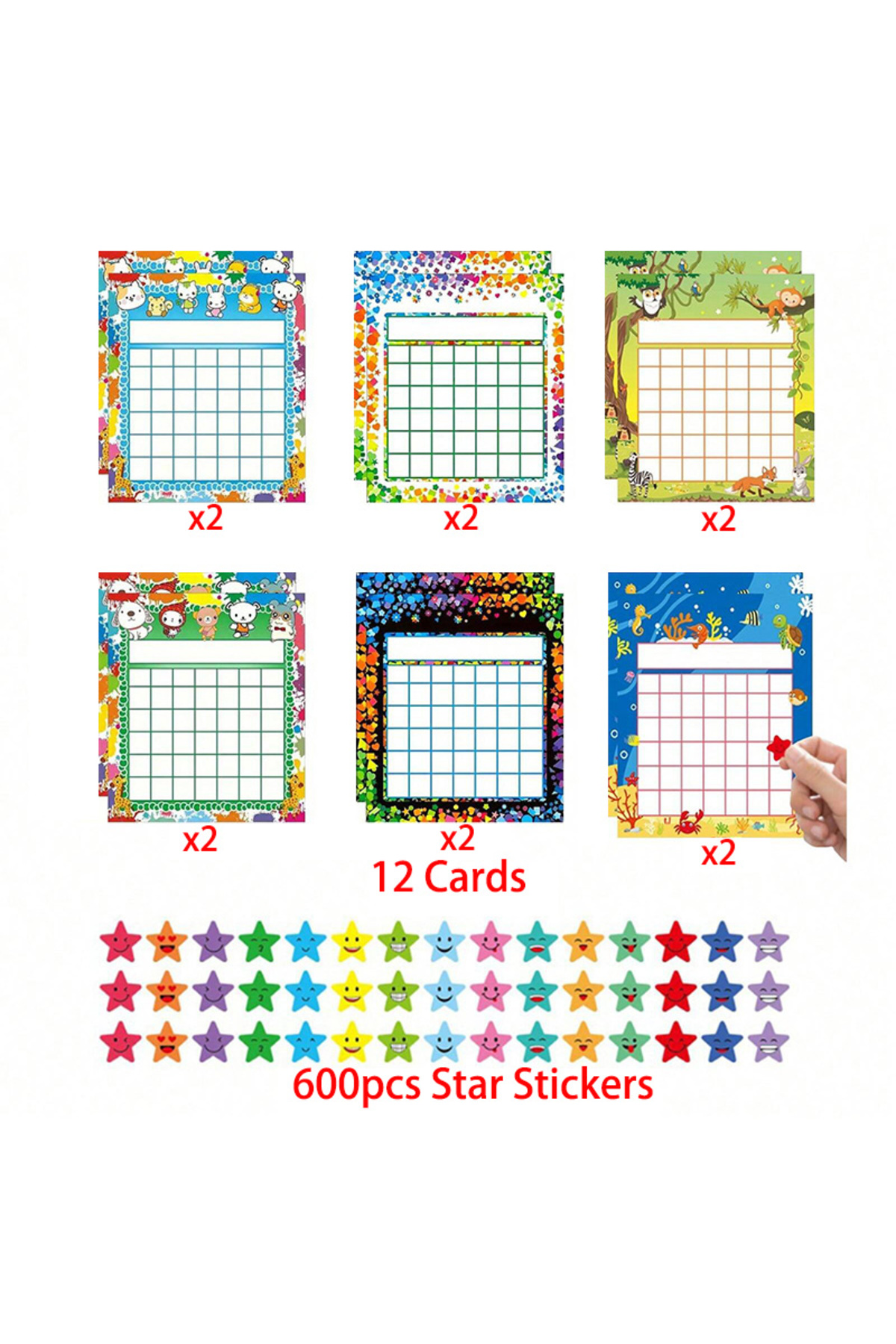 Choice 12Cards 30 Pack Incentive Reward Chart for Classroom Home ...