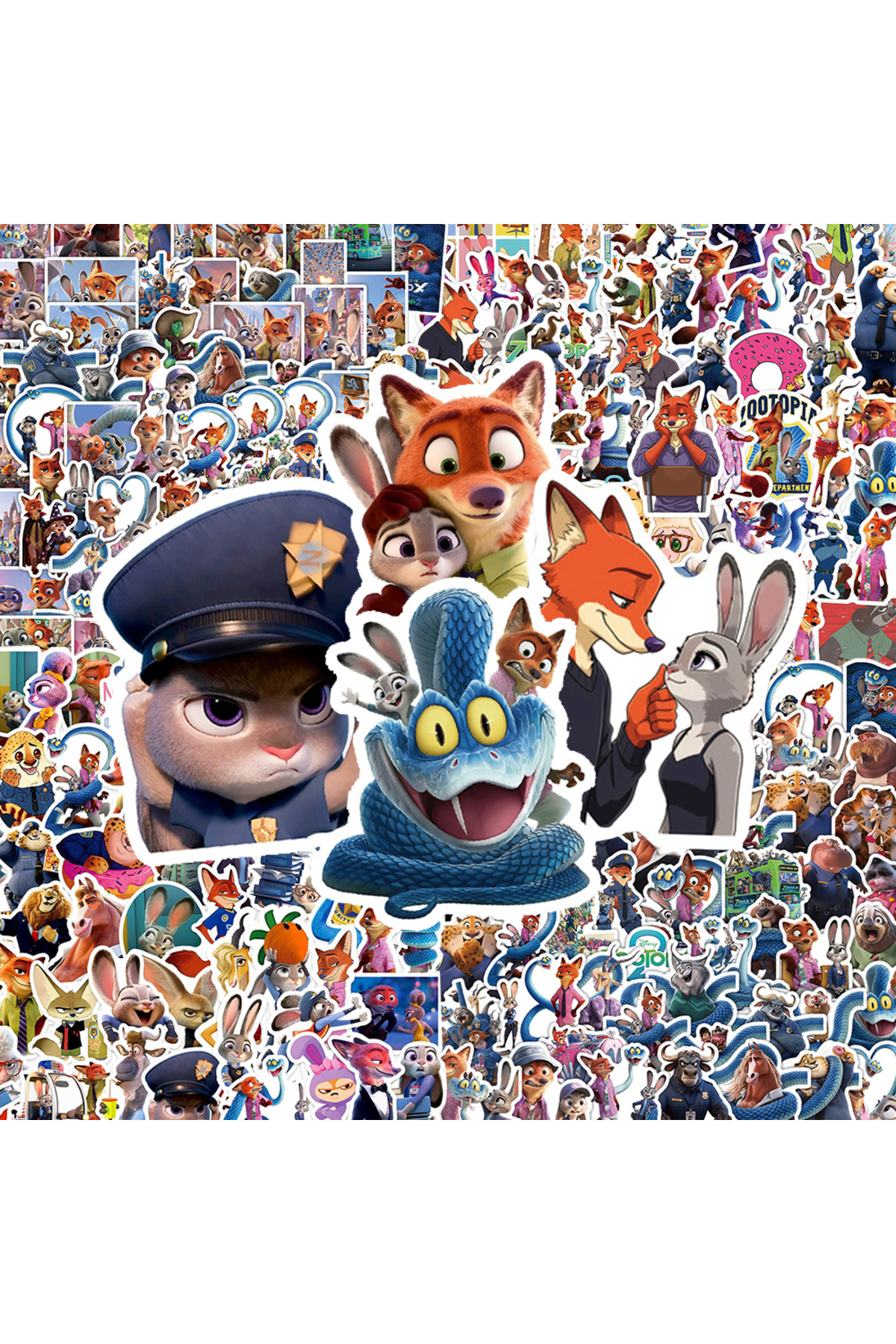 Choice 200PCS 50/100/200pcs Disney Anime Zootopia 2 Cartoon Stickers ...