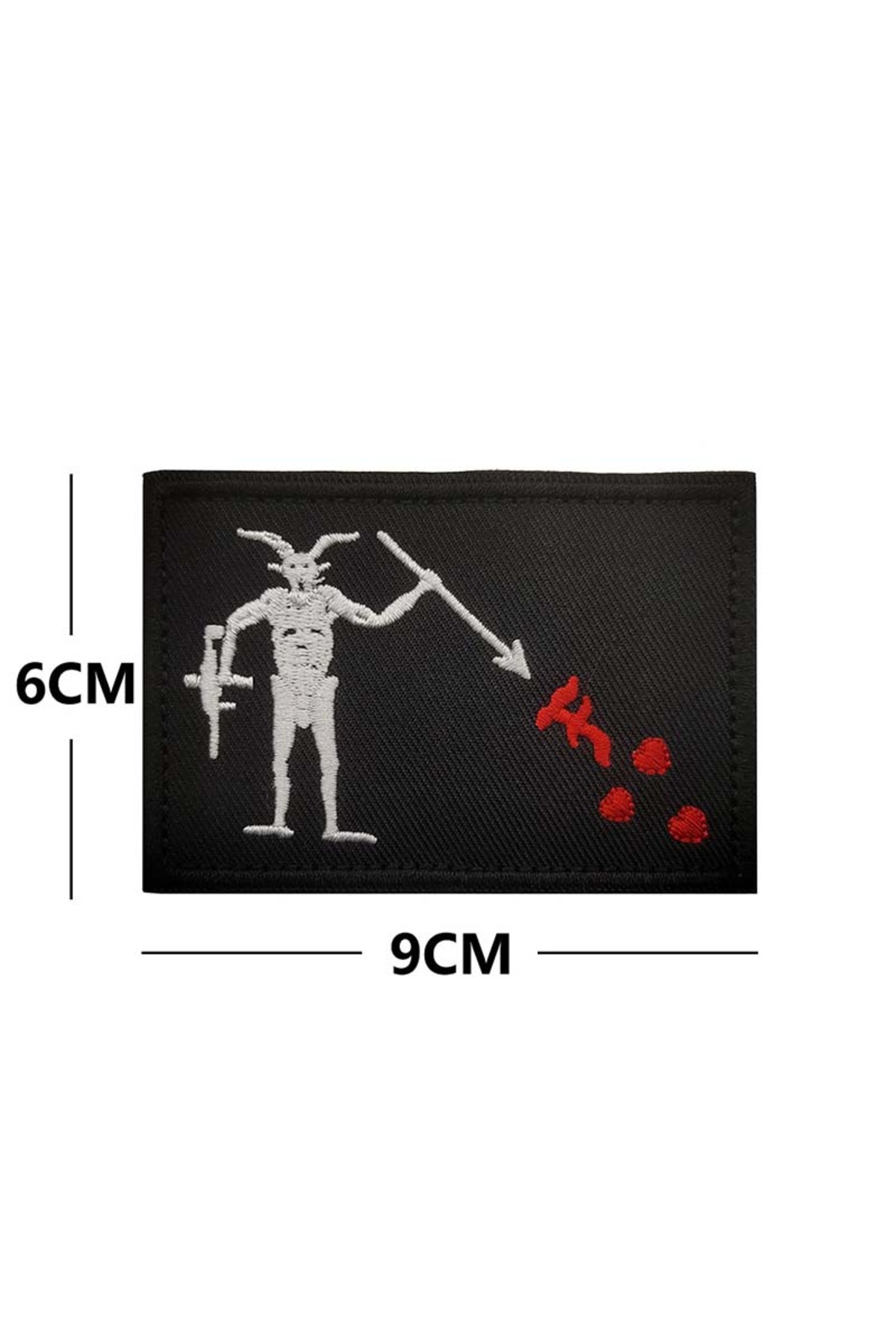 Choice V01162-1 horn fork Pirate Flag Emblem Black Beard Edward Teach ...