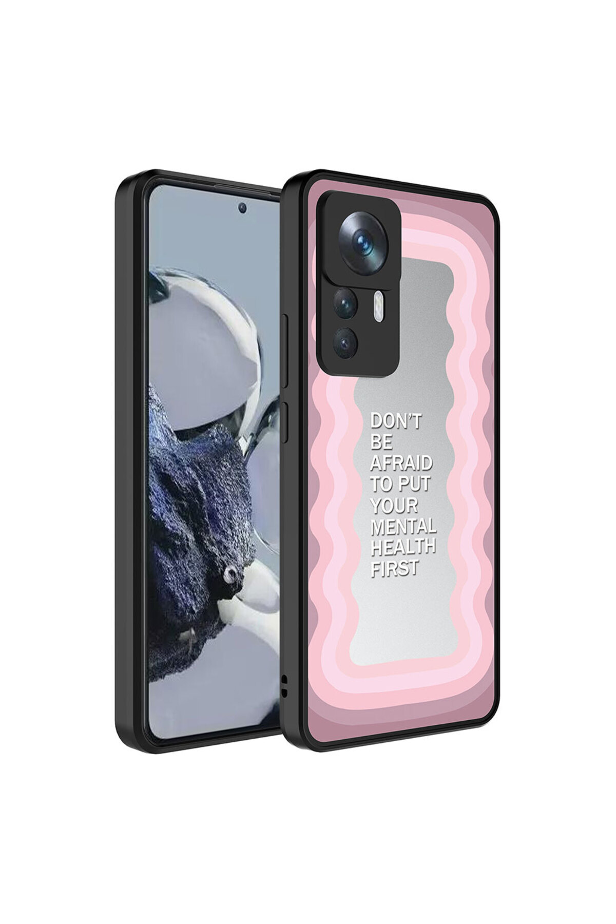 Büşra Ayhan Mi 12t Case with Mirror Pattern and Camera Protection ...