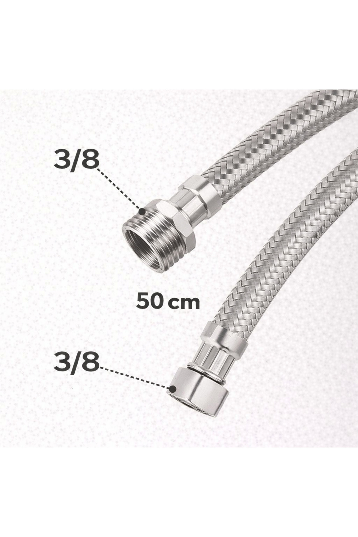 akatsuki Spiral Çelik Flex Hortum 3/8 Erkek – 3/8 Dişi | 50 cm - Fiyatı ...