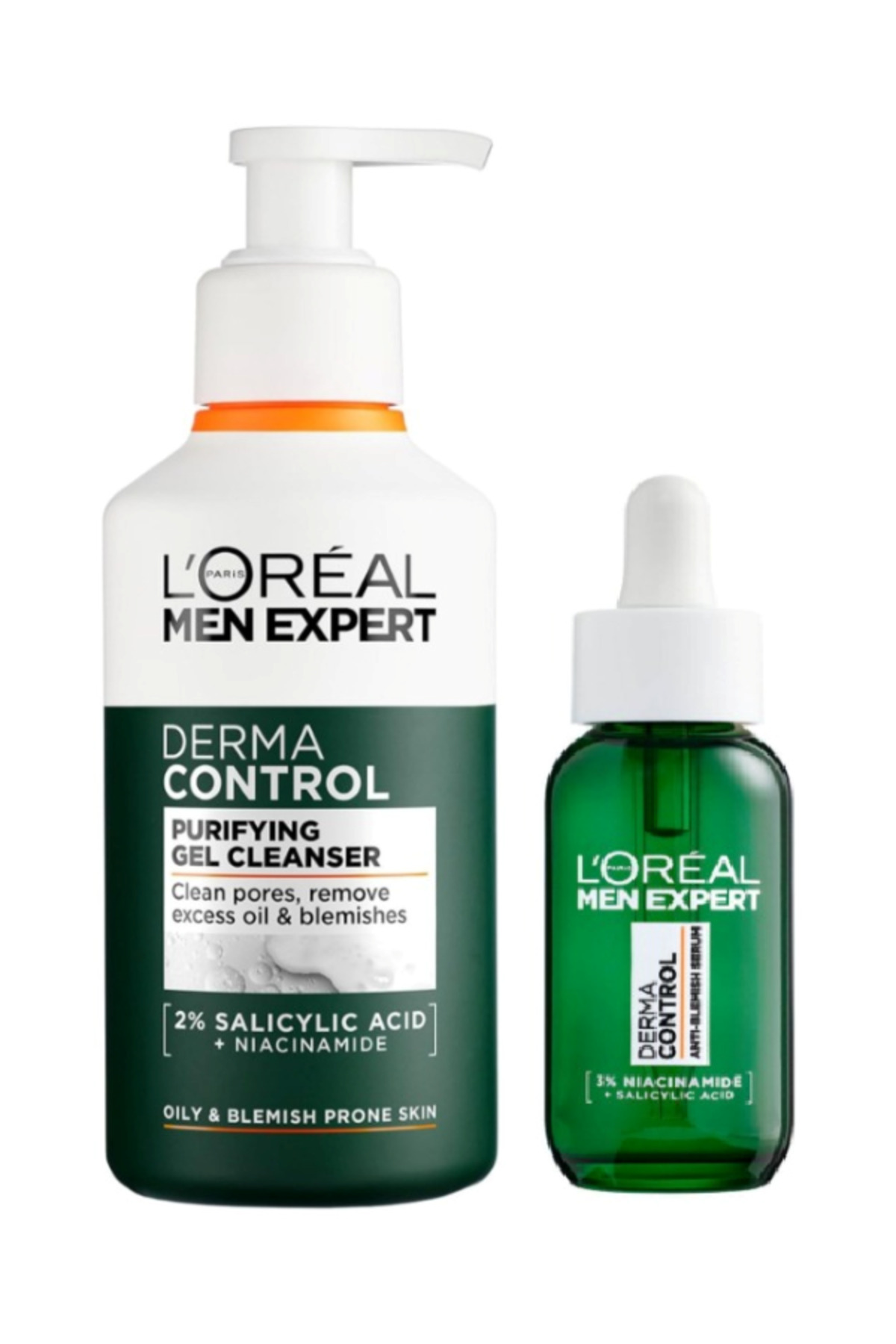 L'Oreal Paris Men Expert Derma Control Jel 260ml + Akne Karşıtı Serum ...