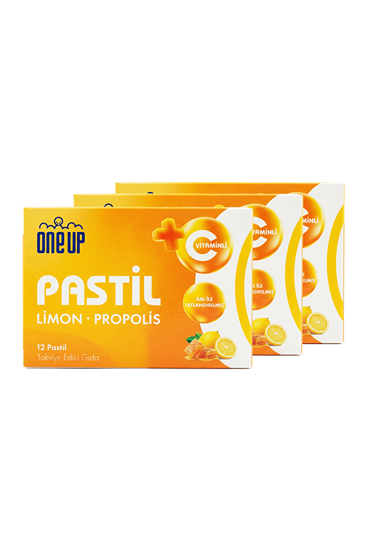 One Up Pastil Propolis + Limon 12 Pastil 3 Adet - BALLI - Fiyatı, Yorumları