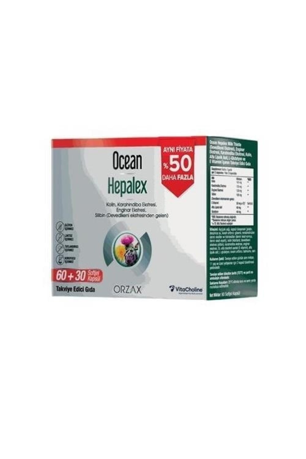 Orzax Ocean Hepalex 60+30 Yumuşak Kapsül - Fiyatı, Yorumları
