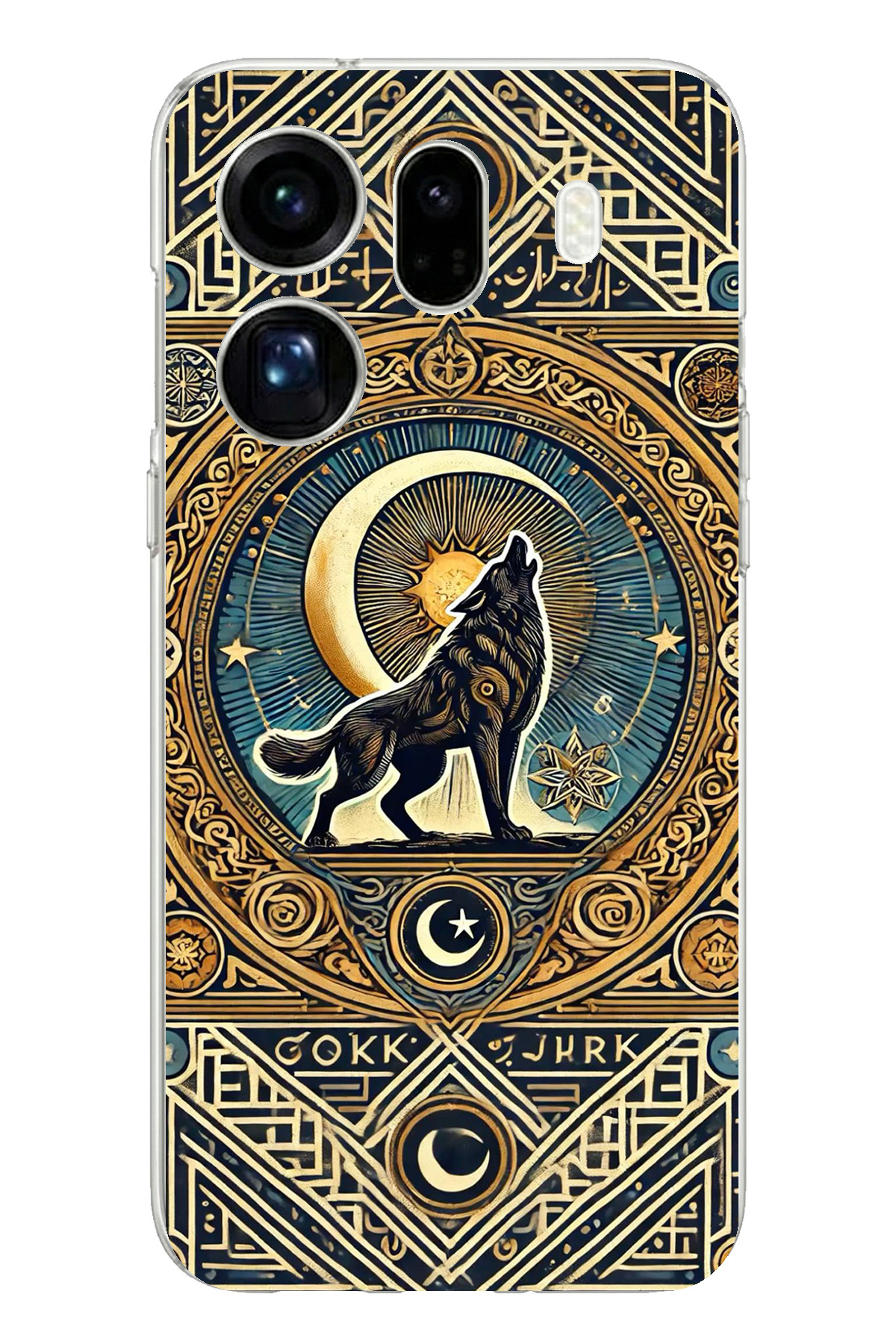 TechTree حافظة سيليكون مطبوعة من نوع Solo Wolf Gokturk متوافقة مع OPPO ...