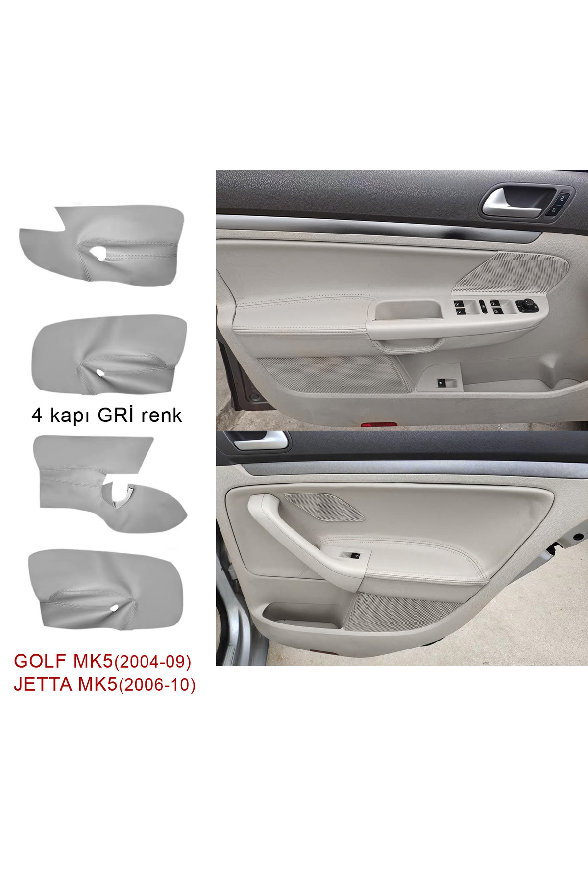 GCP German Car Parts GOLF 5 Kapı Deri Kapı Döşemesi GRİ - Jetta MK5 ...