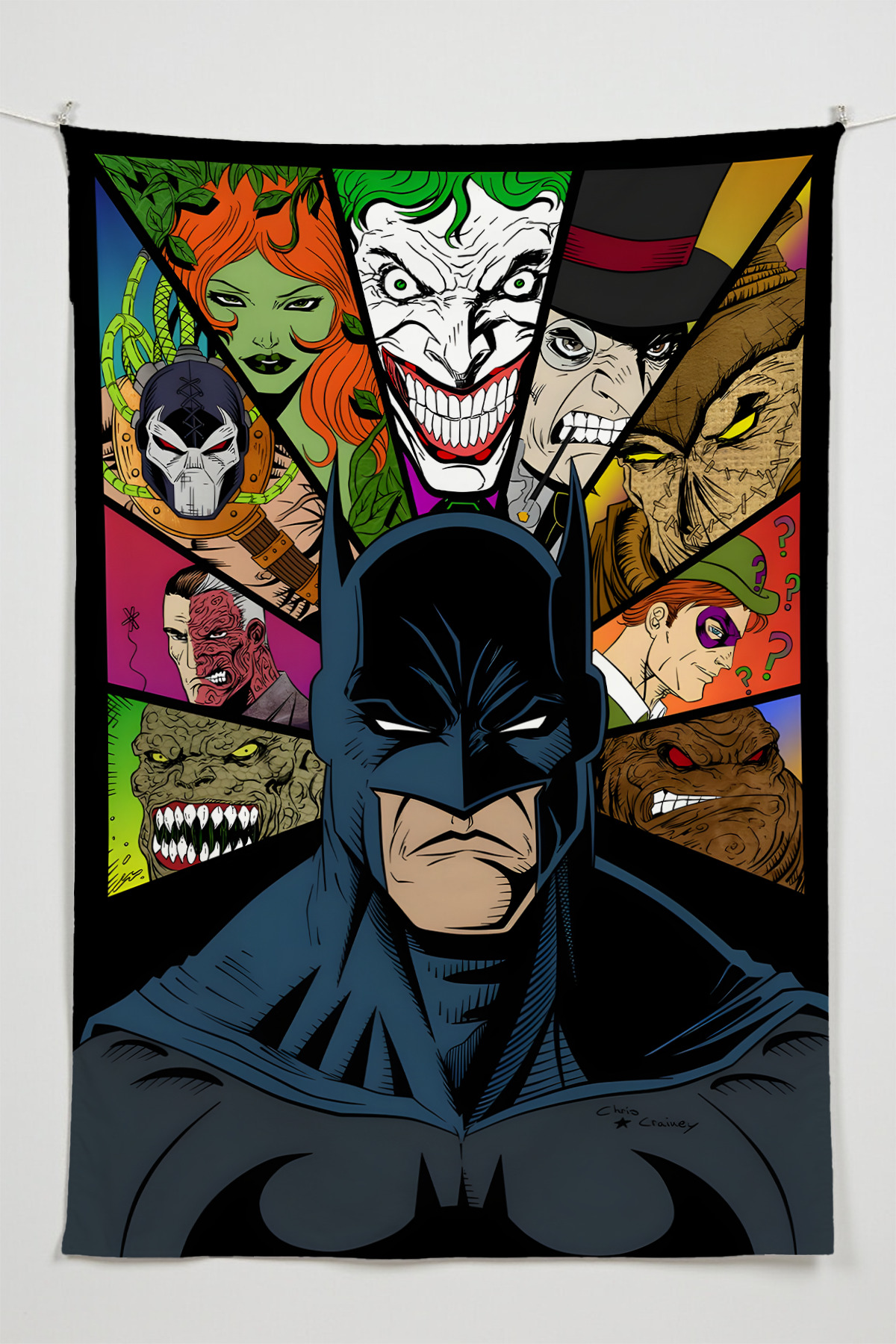 Charmbi Batman Enemies – Anime Film KarakterTemalı Kaliteli Kumaş, Oda ...