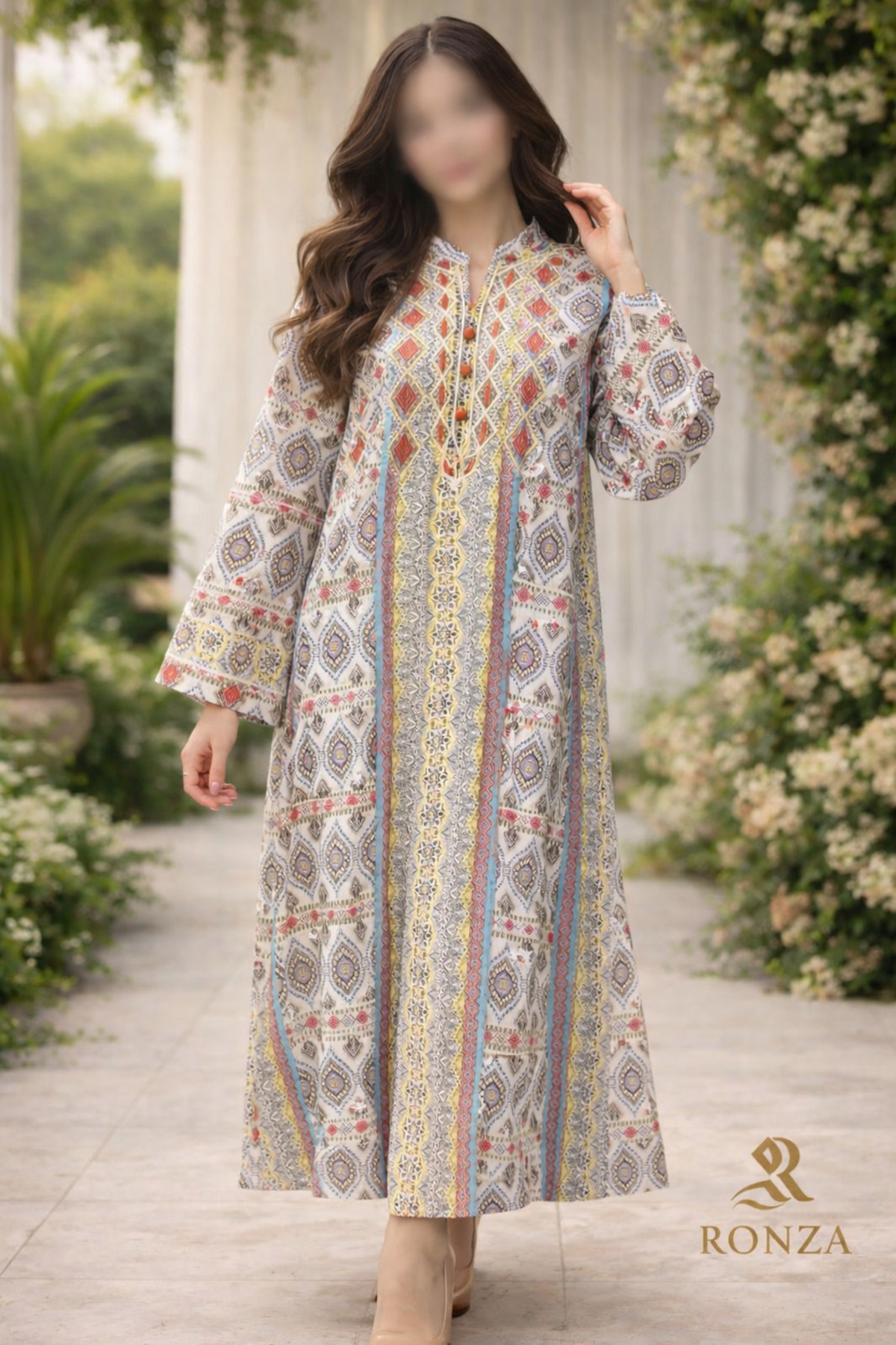 RONZA Gulf-style women's jalabiya- Trendyol