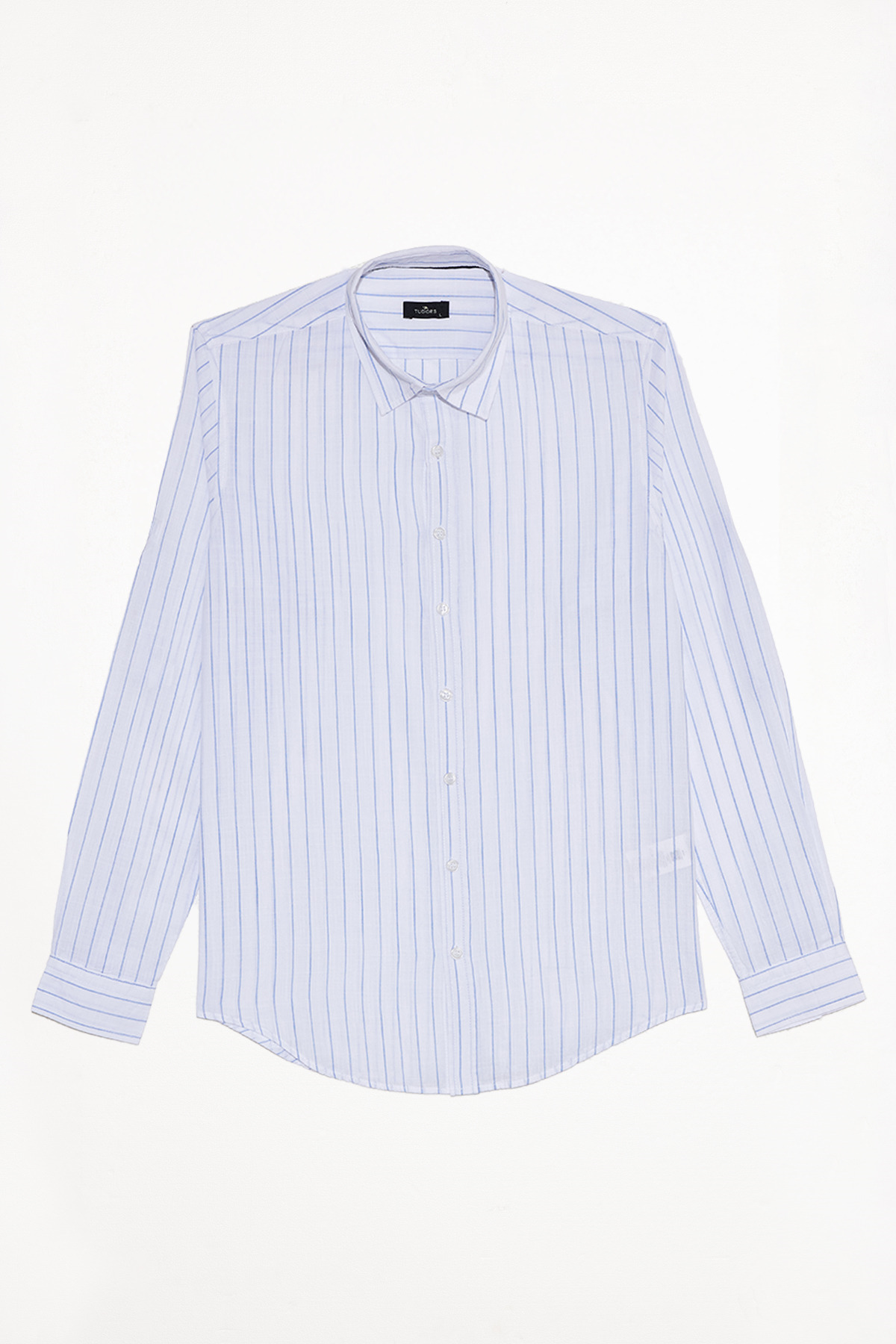 Tudors Erkek Slim Fit Dar Kesim Uzun Kollu %100 Pamuk Keten Doku ...