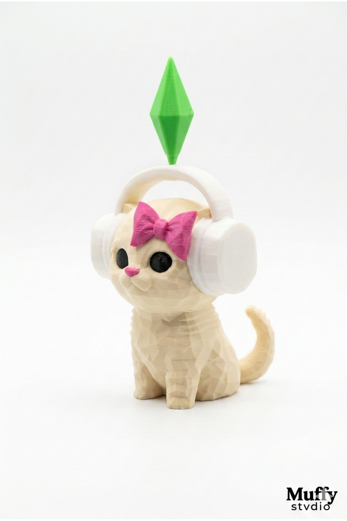 Muffy Stvdio Viral PlumBob Kristalli Kulaklıklı Kedi Figürü - (11 CM ...
