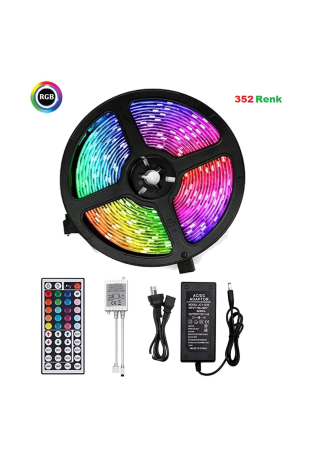Cata CT-4558 Rgb Şerit Led Seti (5 mt Rgb LED 15 Renk Trafo ve Rgb ...