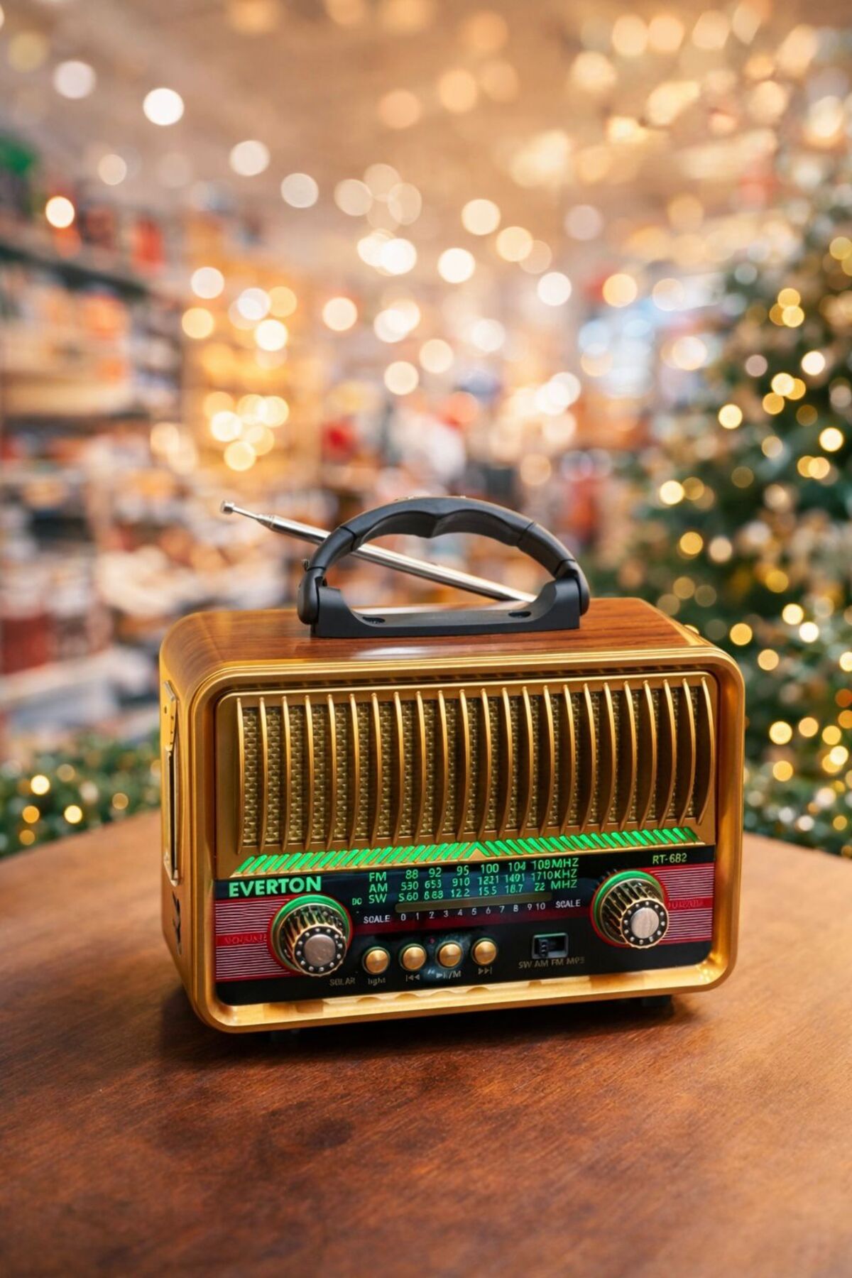 m memita Everton RT-682 Nostaljik LED Işıklı Radyo | FM / AM / SW ...