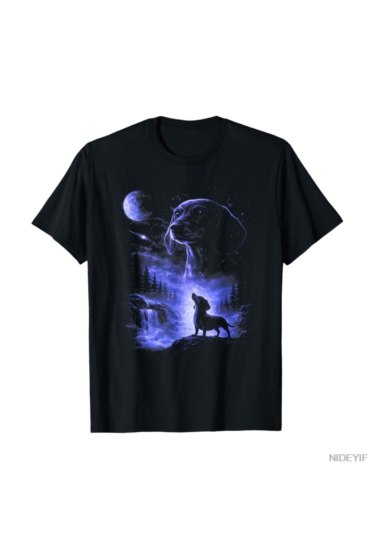 Flood Of Style Dachshund Howling to The Moon Meme 90'lar Hayvan Grafik ...