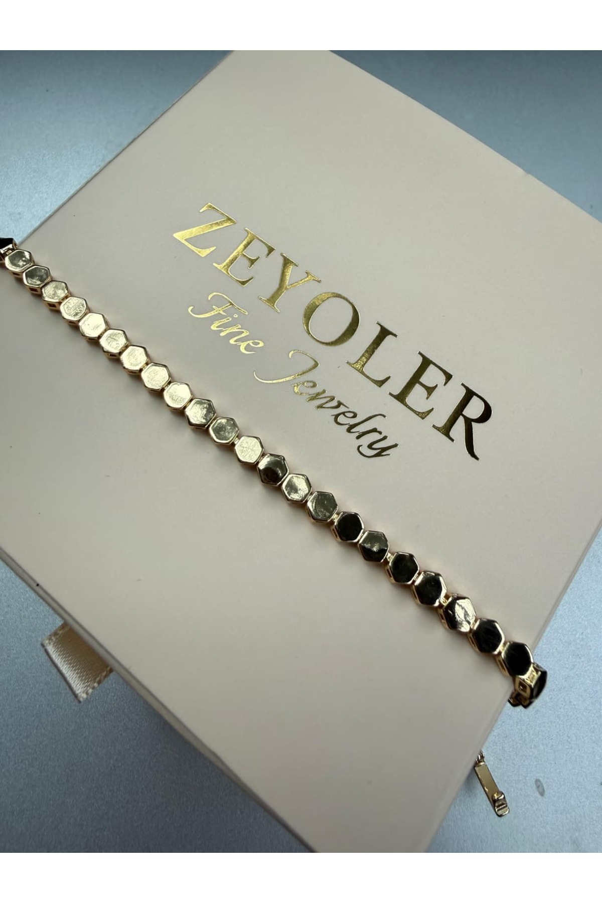 ZEYOLER FineJewelry Petra Petek Desen Gold Çelik Bileklik - Fiyatı ...