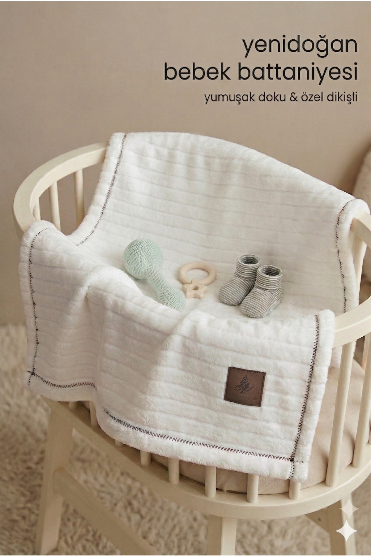 TEXTİLES MAGİC LAMP Yenidoğan Wellsoft Çocuk Battaniyesi Yumuşak Doku ...