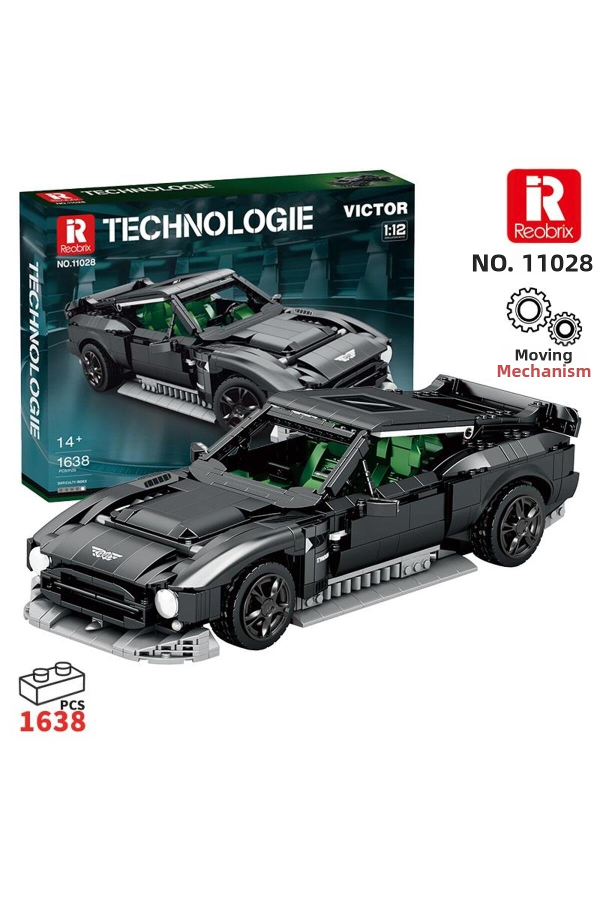 REOBRIX Technic 11028 1/12 Aston Martin Victor Car Creative Building ...