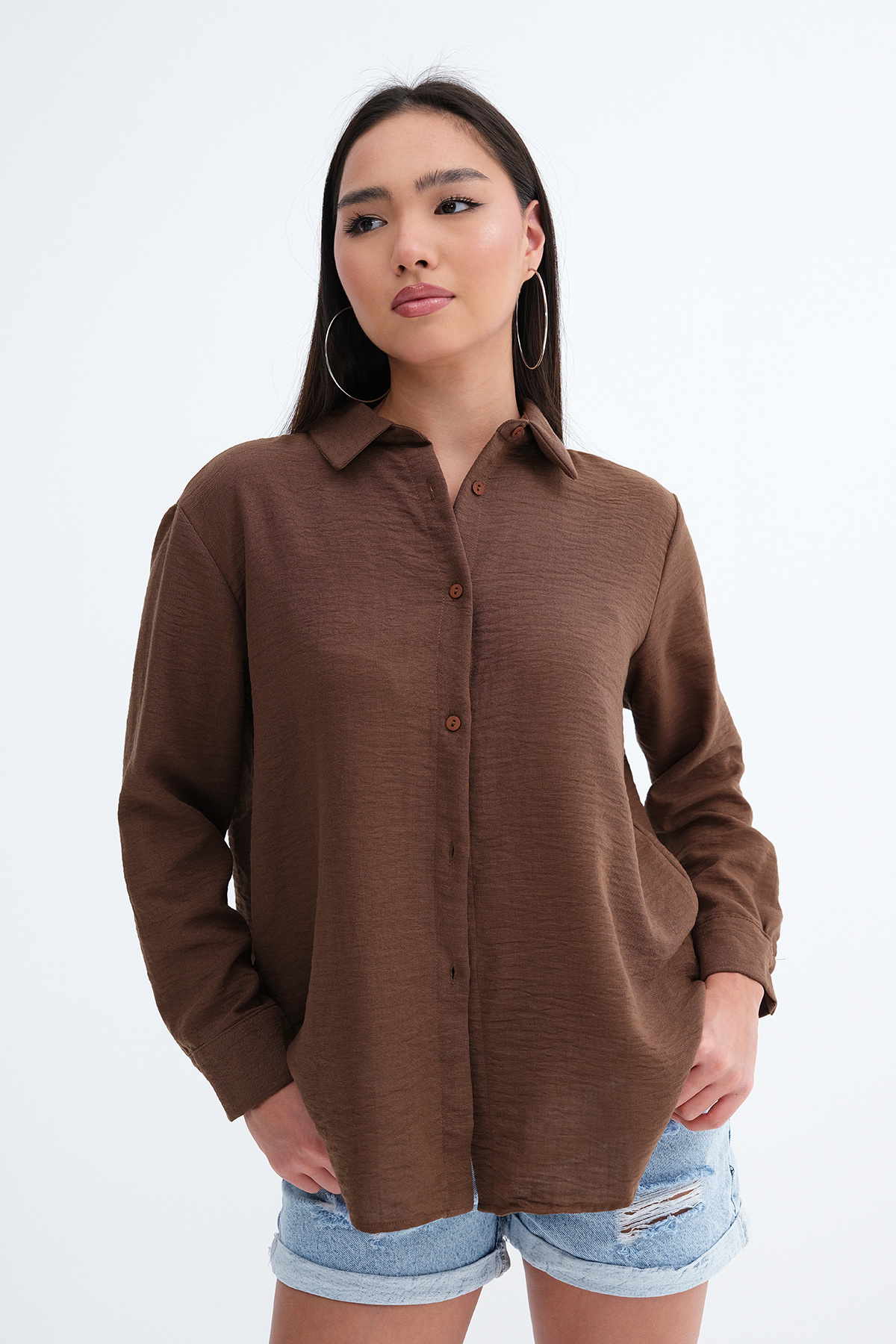 Addax Düğmeli Uzun Kollu Gömlek G18702 - Fiyatı, Yorumları