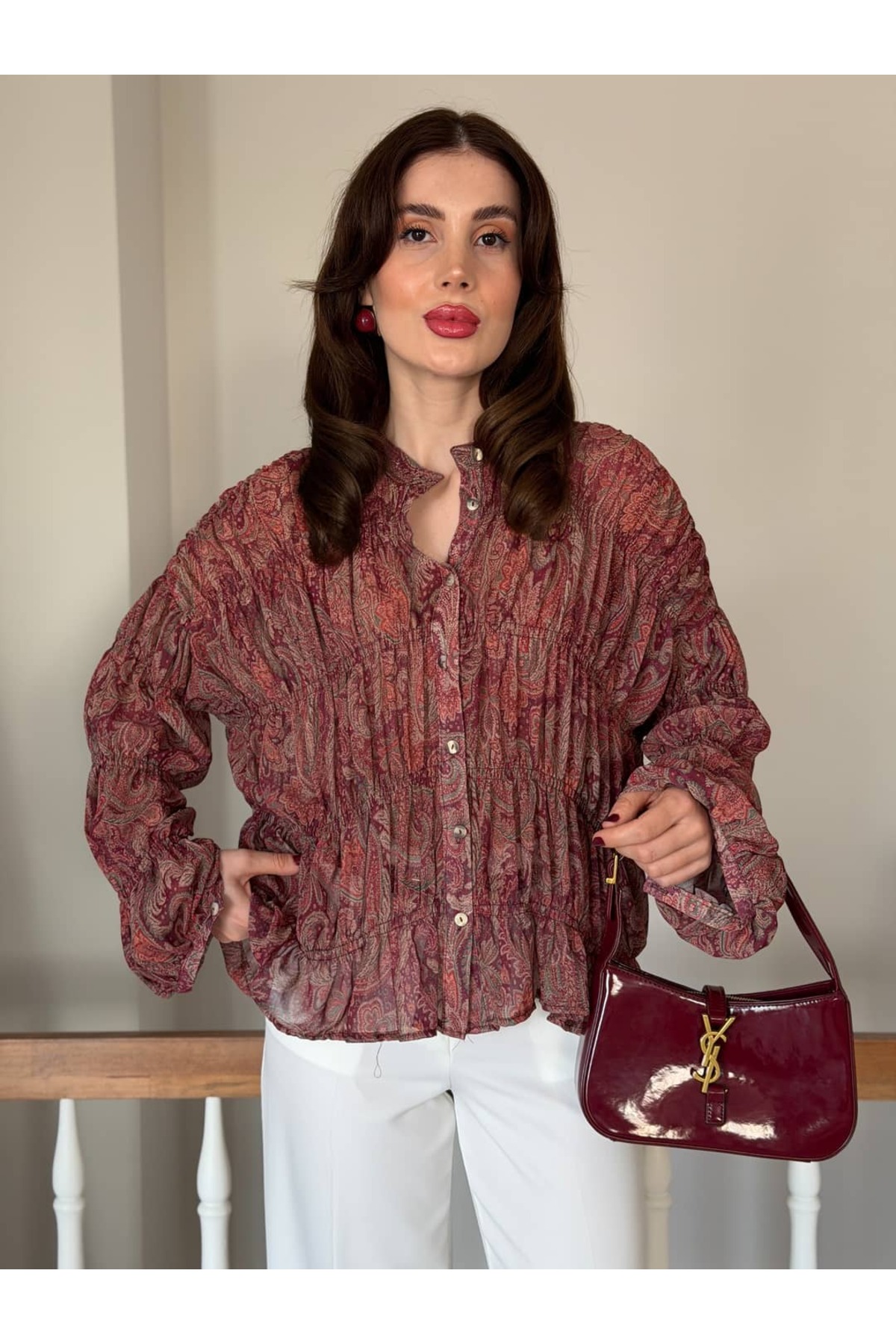 YK FASHION Etnik Desenli Gömlek - Fiyatı, Yorumları