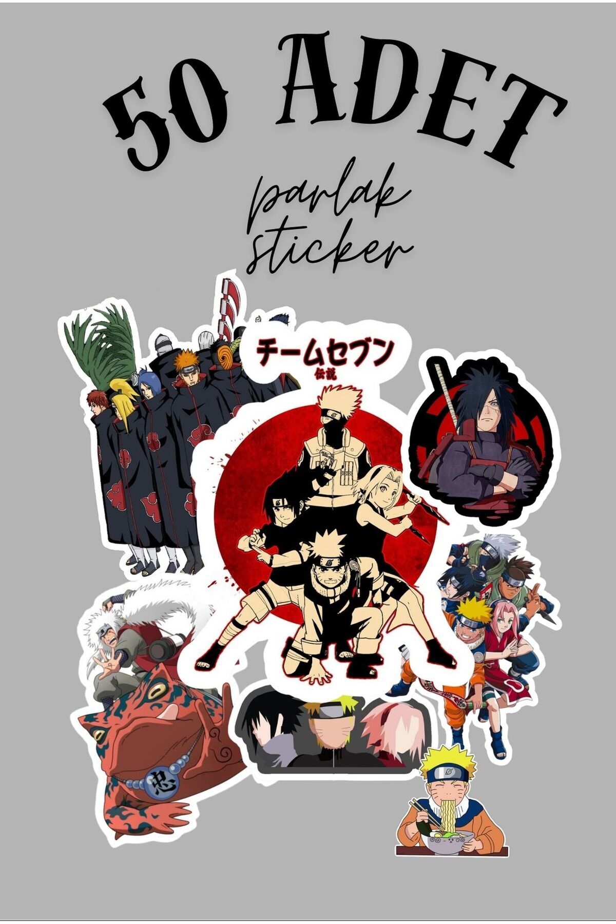 TİWO DİJİTAL NARUTO DIY SET PARLAK 50 PARÇA STİCKER Bullet Journal ...