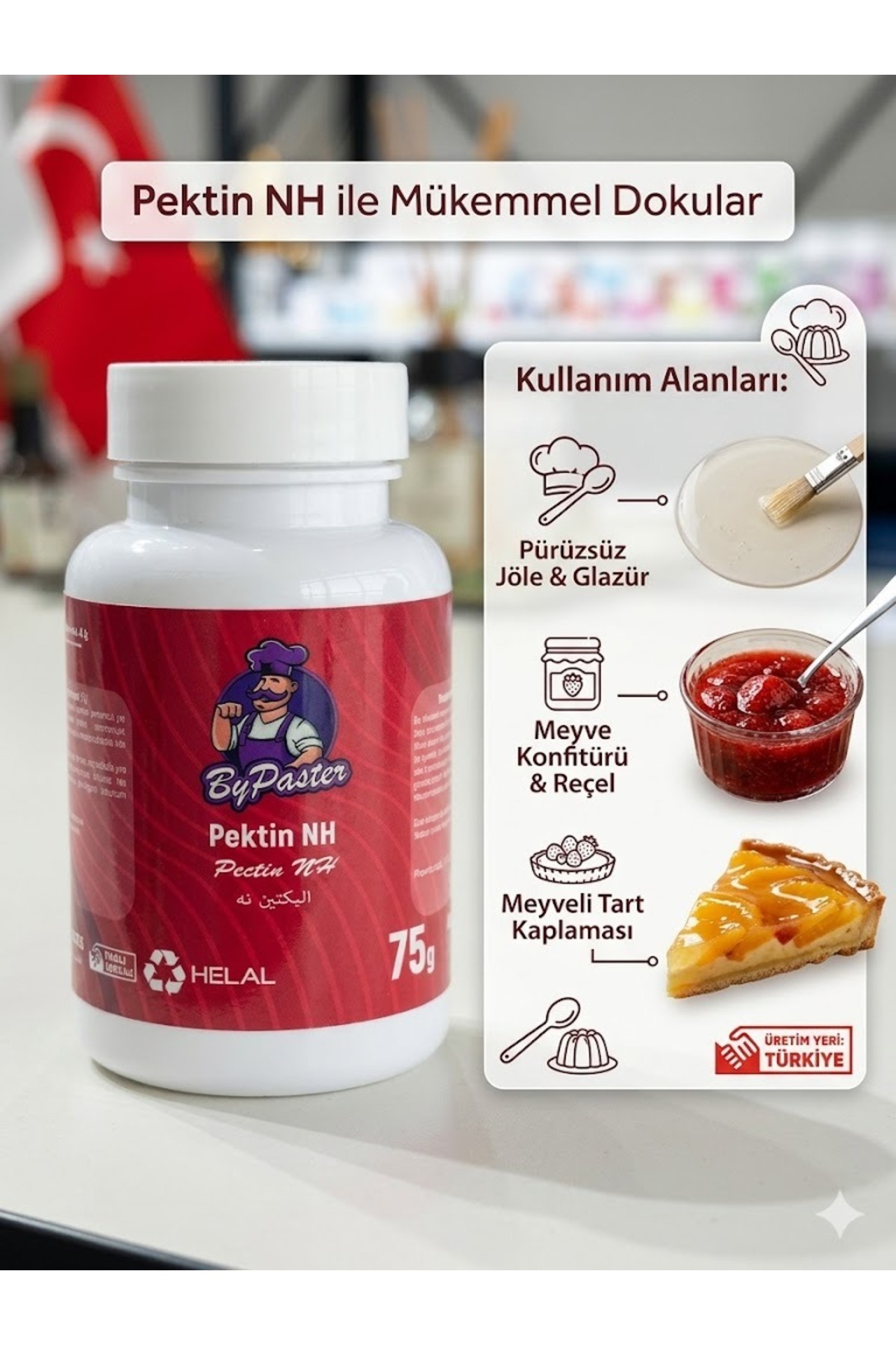 By Paster Pektin (Fruit Nappage PectinNh) 75 gr - Fiyatı, Yorumları