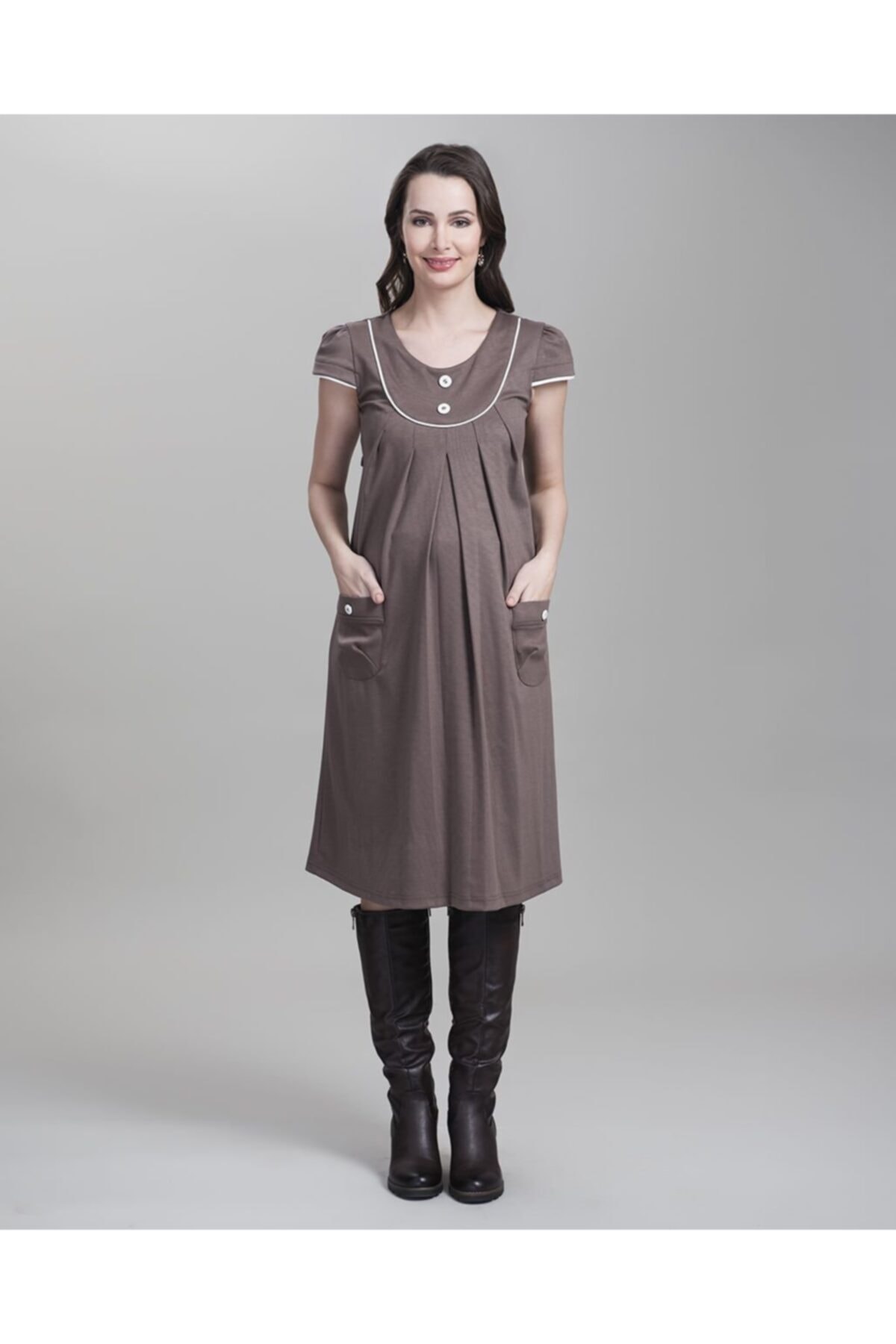 Even Fashion Hamile Giyim Beyaz Biyeli Kısa Hamile Elbise Fiyatı ...