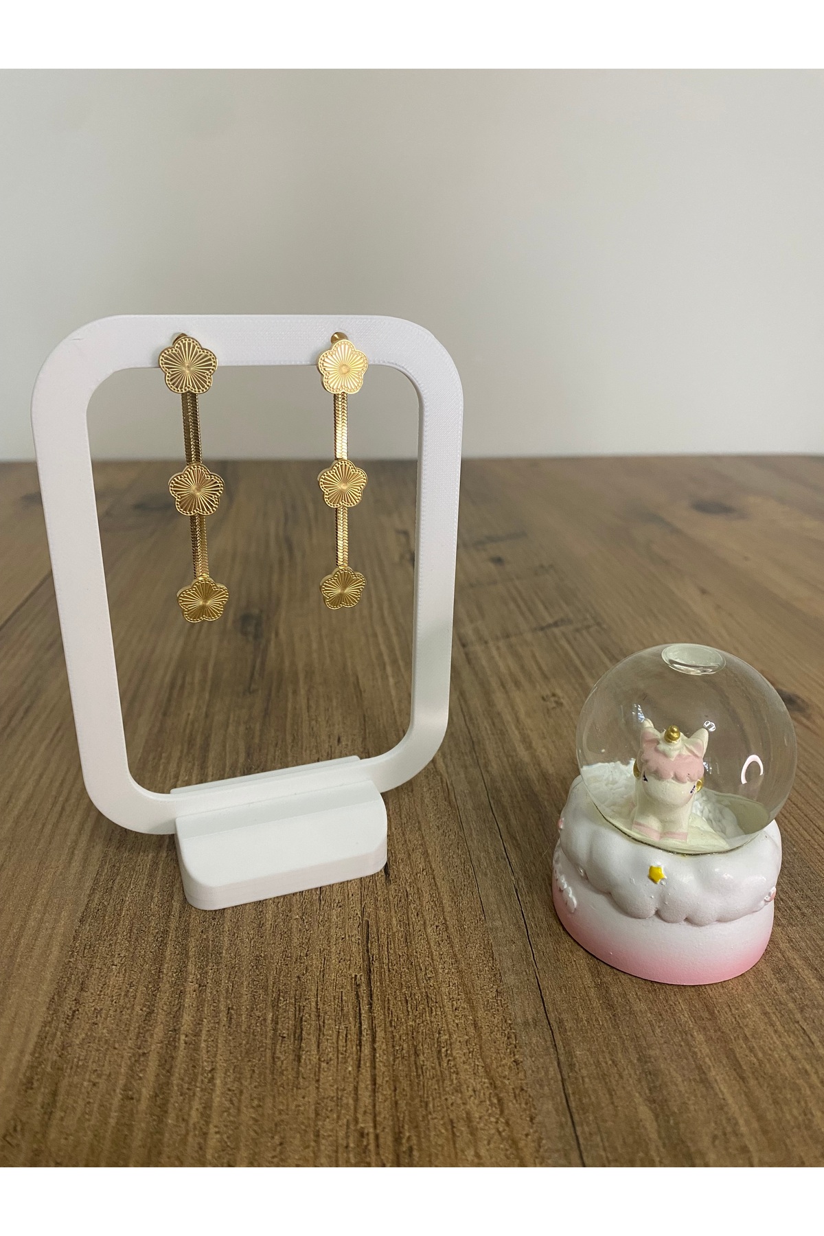 innotwinsshop Kadın Çelik 3’lü yonca küpe gold - Fiyatı, Yorumları