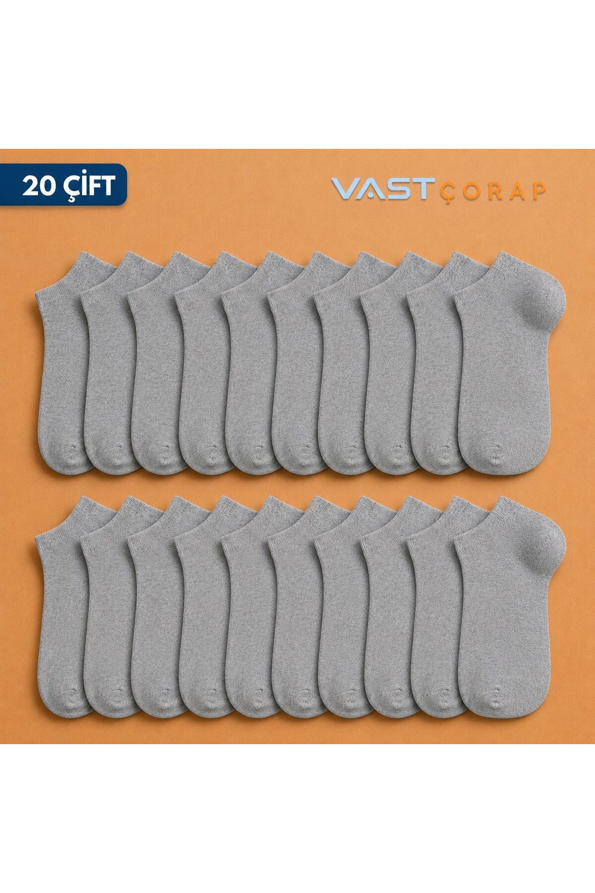 vast çorap 20 Çift Ekonomik Paket Patik Çorap Gri 20 Çift - Fiyatı ...