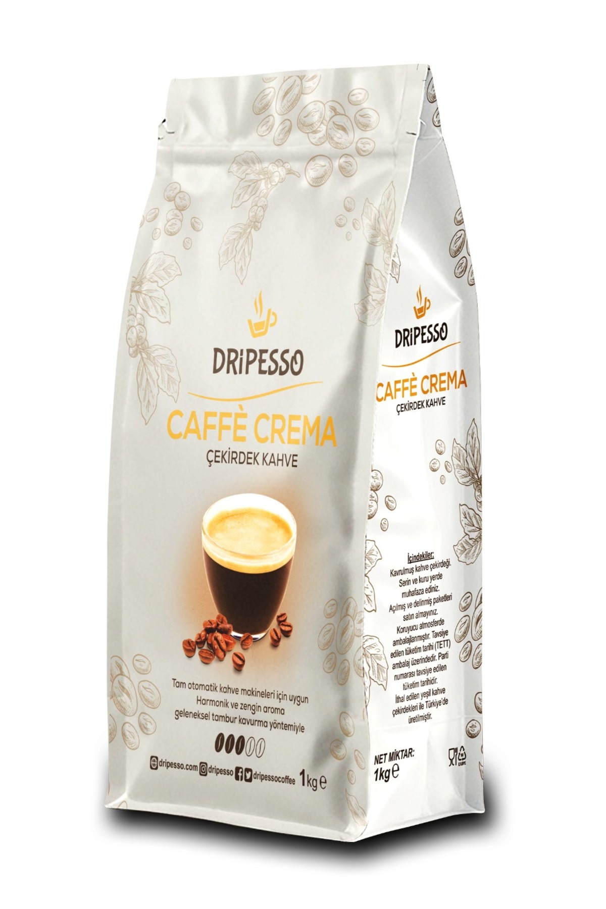 Dripesso Kahve Cafe Crema Çekirdek Kahve 1 Kg - Fiyatı, Yorumları
